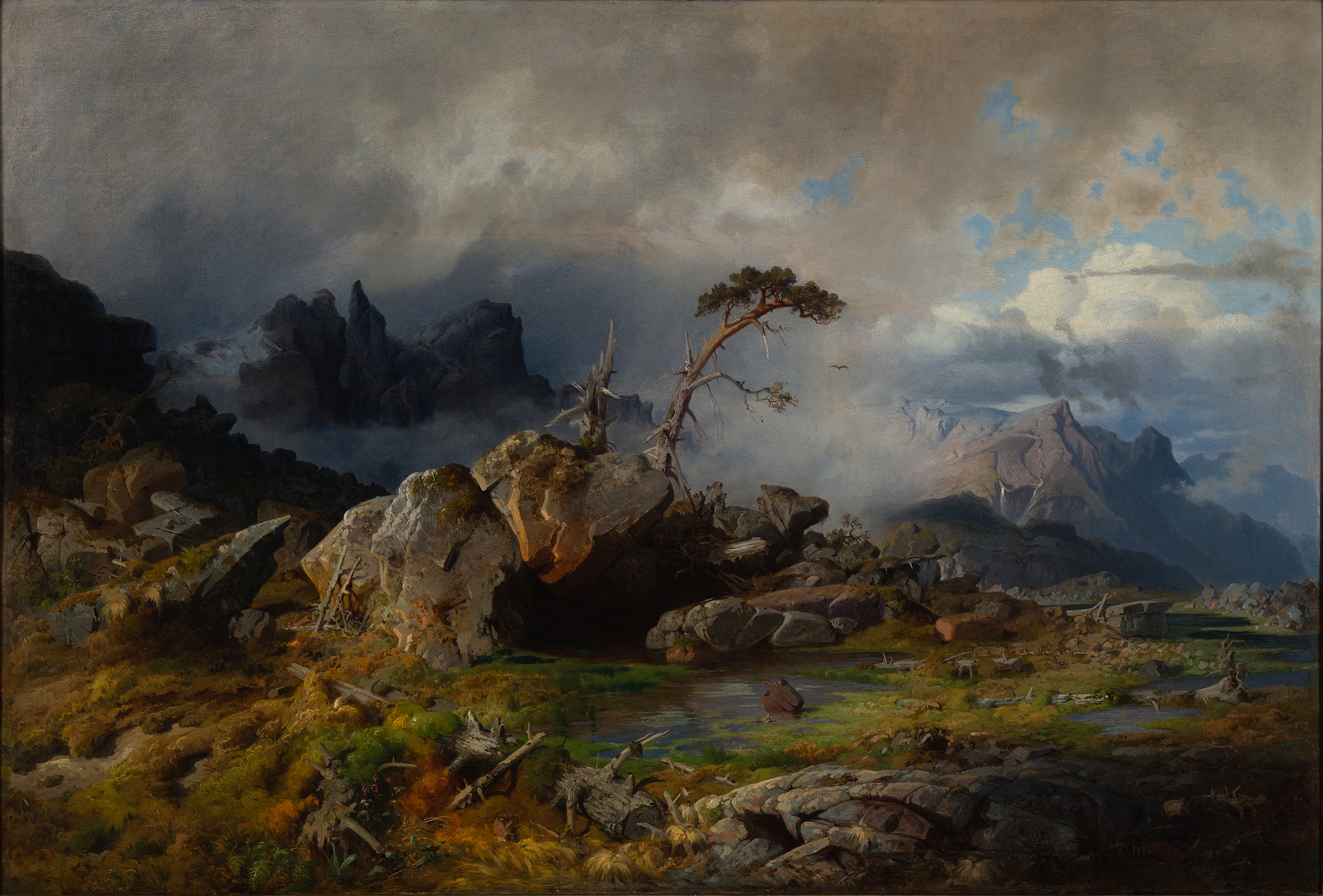 LUDWIG MUNTHE, oil on canvas, relined, signed. - Bukowskis