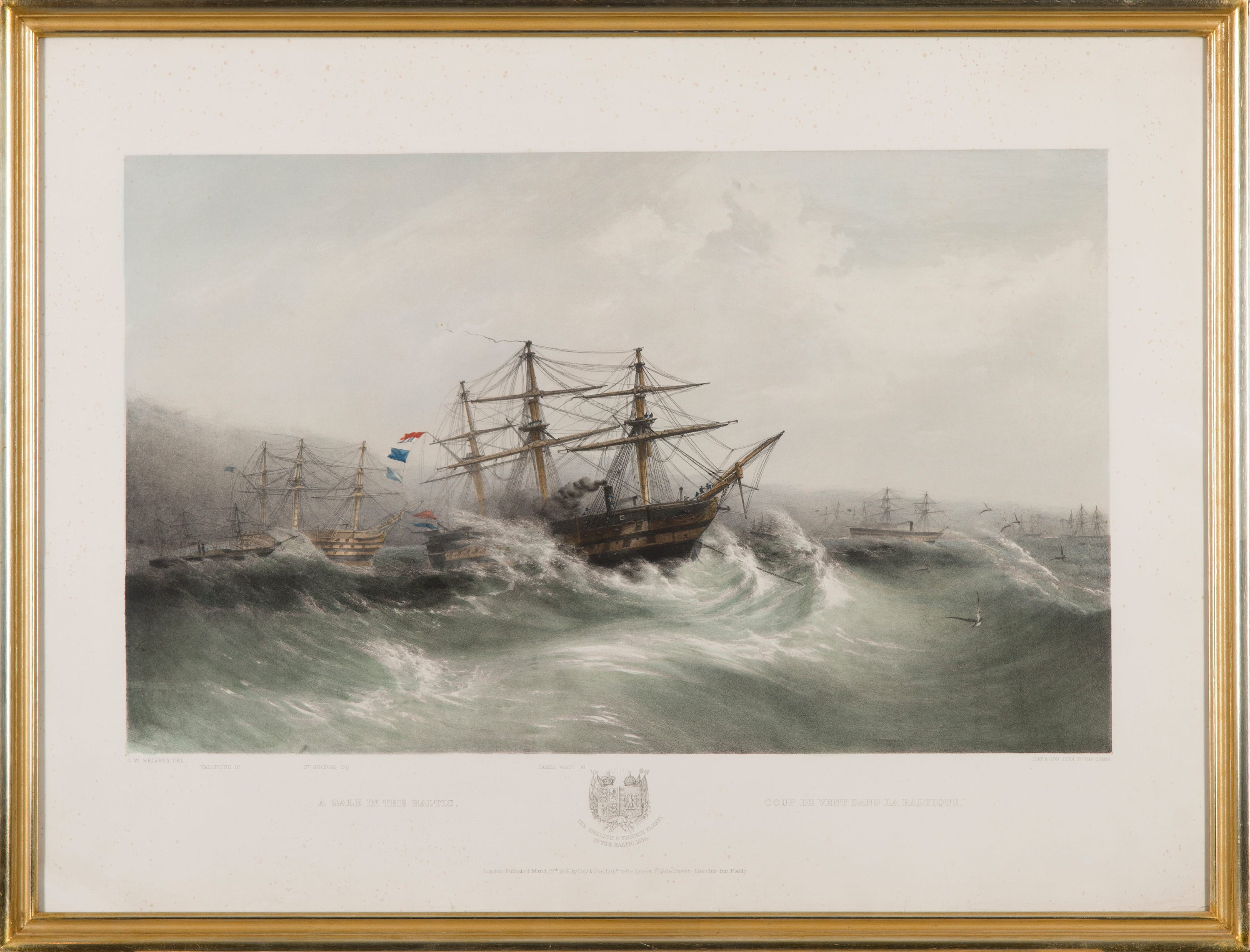 A mid 19th Century hand-coloured lithograph. - Bukowskis