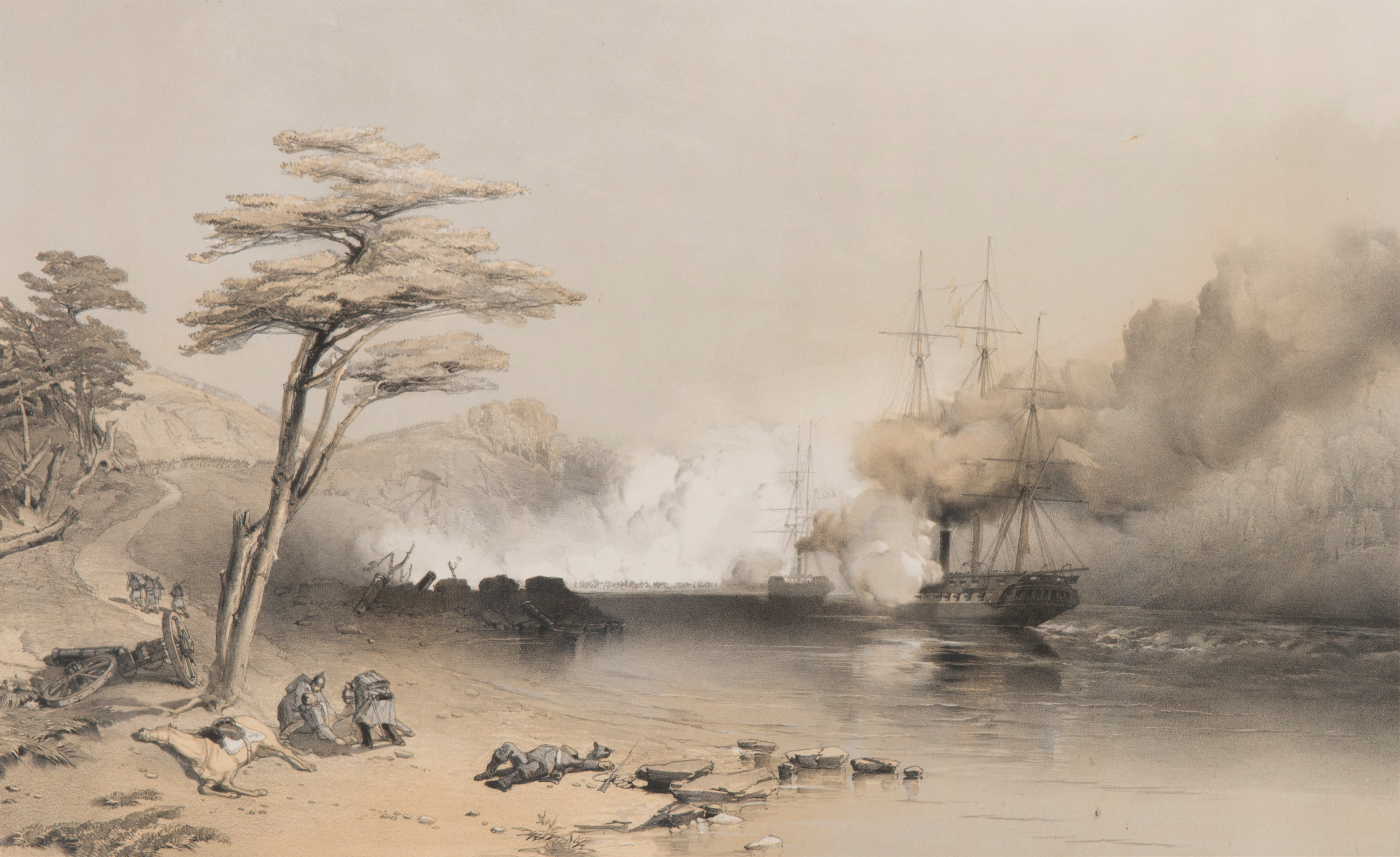 A mid 19th Century hand-coloured lithograph. - Bukowskis