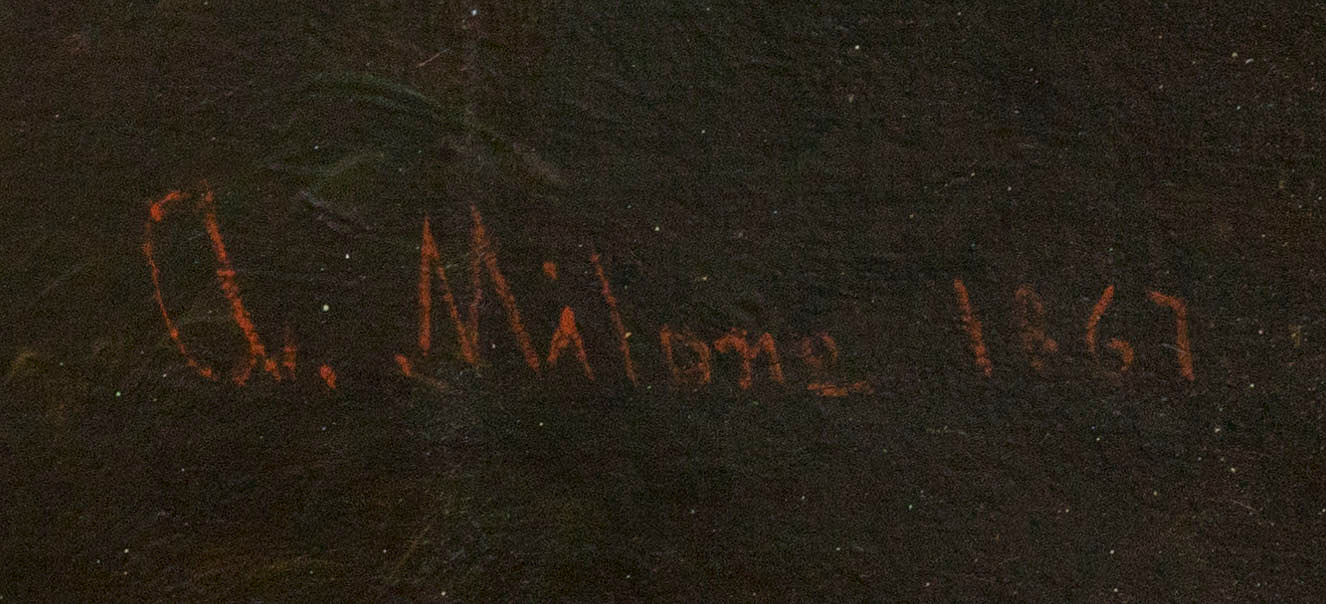 ANTONIO MILONE, oil on canvsa signed and dated 1867. - Bukowskis