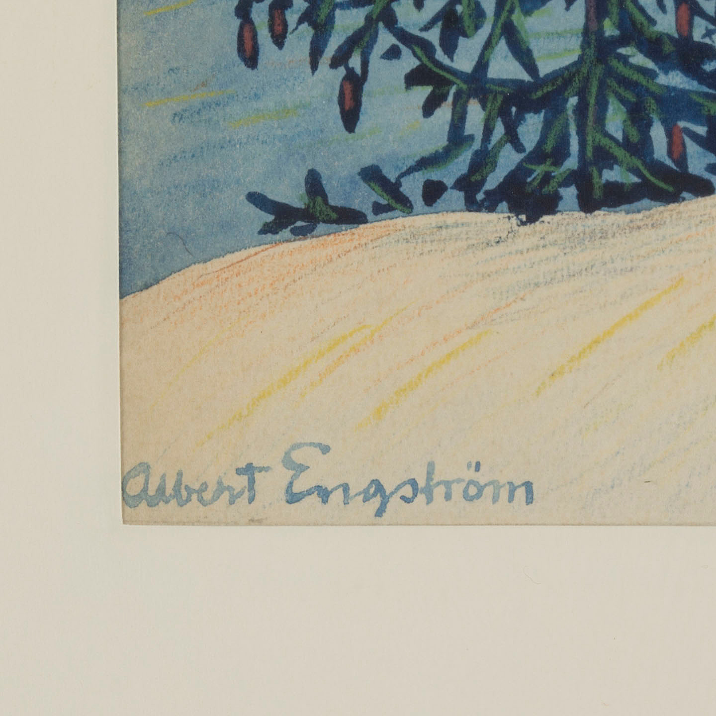 ALBERT ENGSTRÖM, blandteknik, signerad. - Bukowskis
