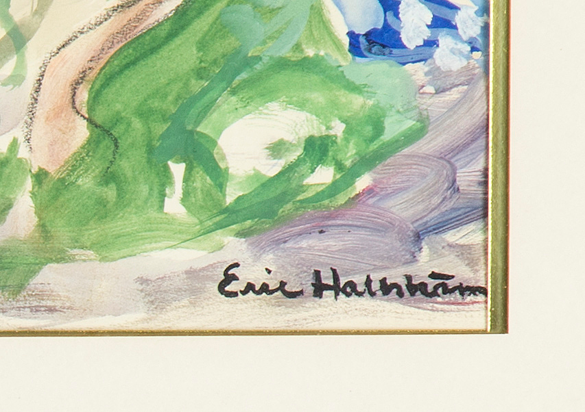 ERIC HALLSTRÖM, gouache, signerad. - Bukowskis