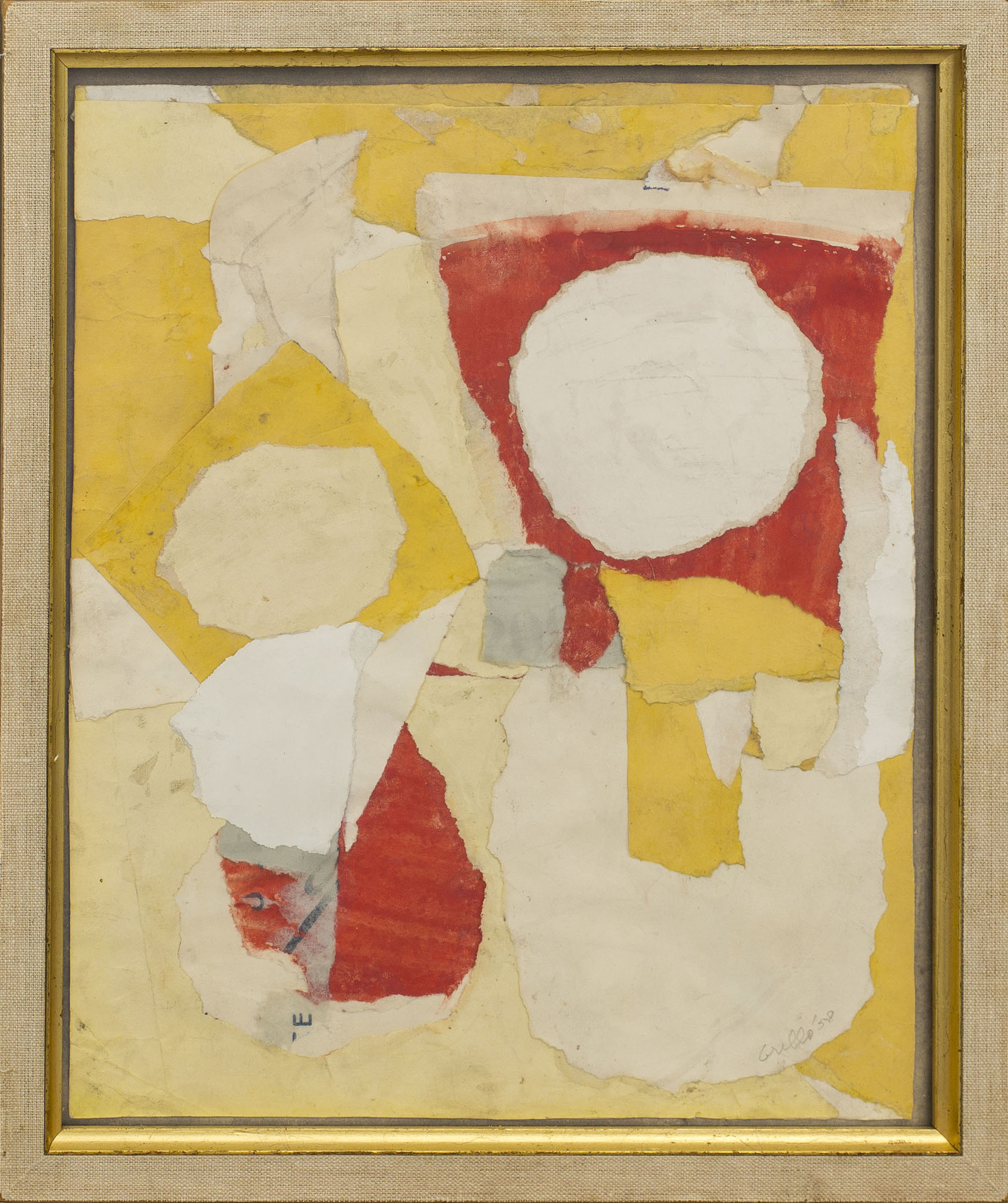 JOHN GRILLO, collage, signed and dated - 58. - Bukowskis