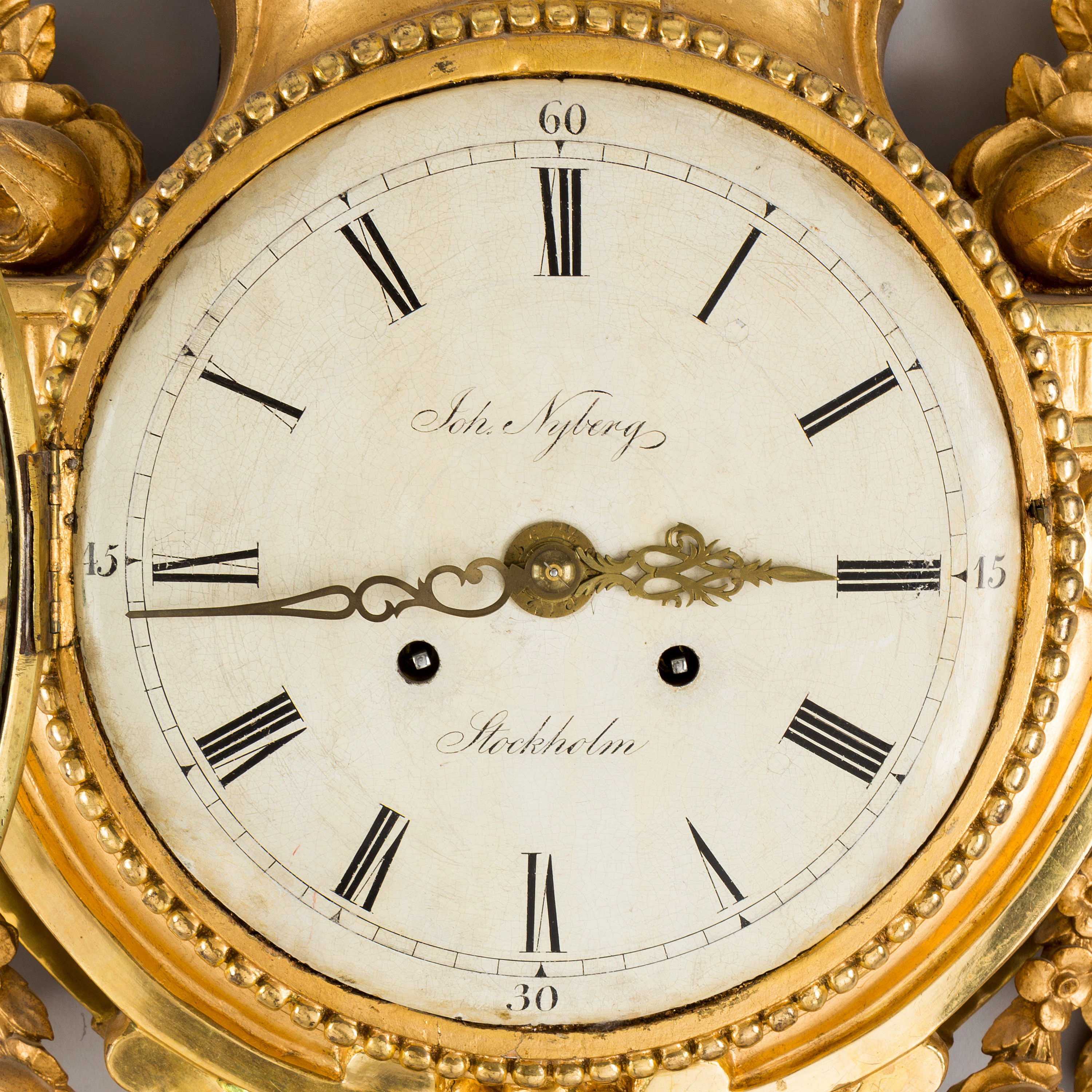 A Gustavian wall clock by Johan Nyberg (1787-1801). - Bukowskis