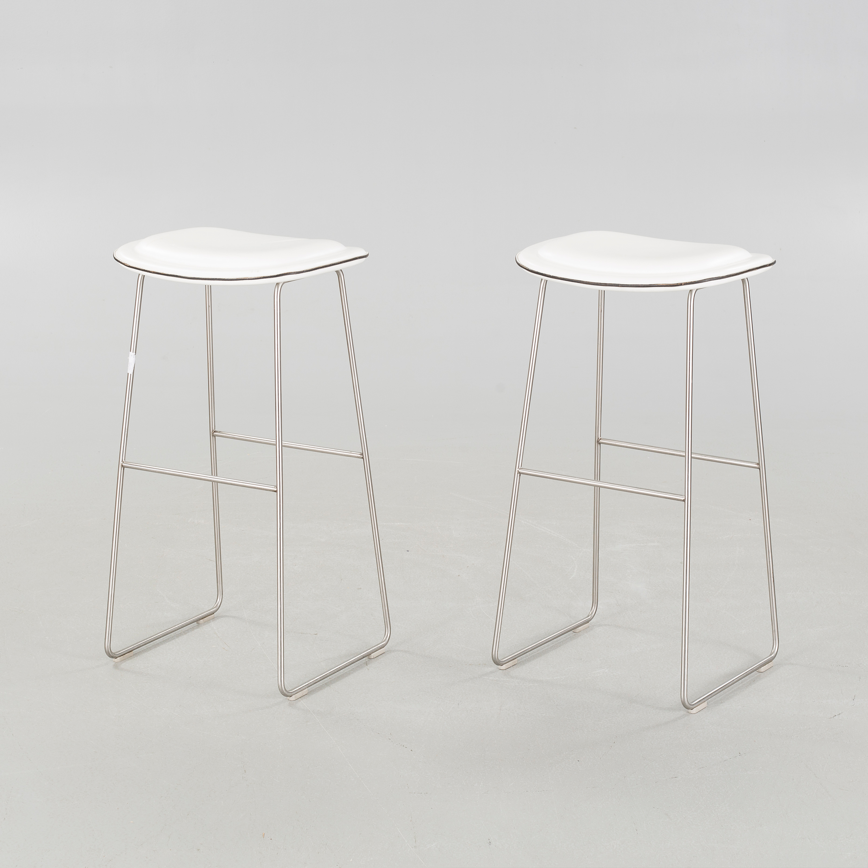 A pair of "High pad" stools by Jasper Morrison for Cappelini, 21st ...