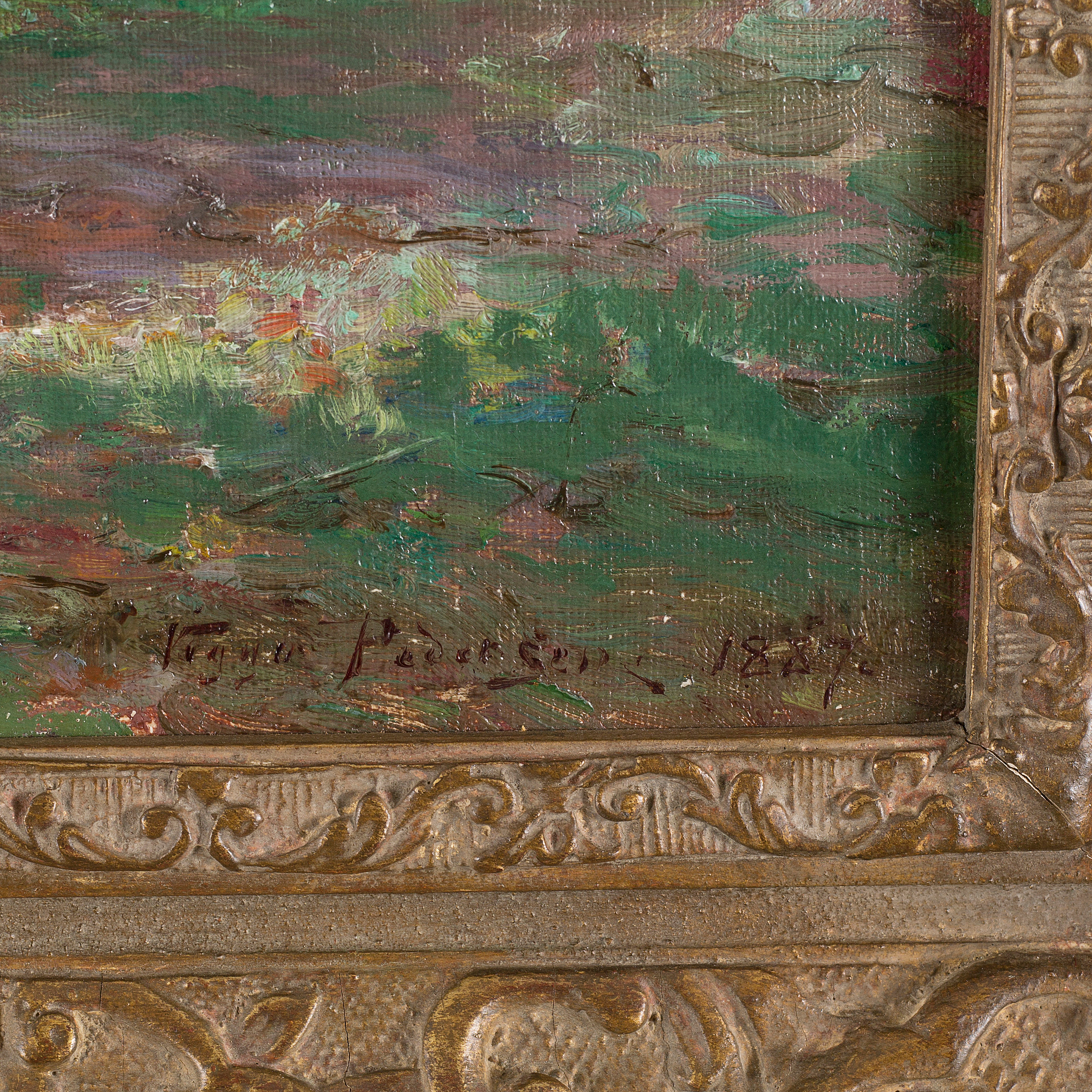 VIGGO PEDERSEN, oil on canvas, signed and dated 1887. - Bukowskis