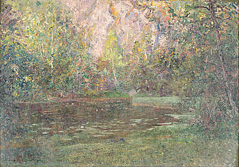 ANSHELM SCHULTZBERG, oil on canvas, signed and certified á tergo on the ...