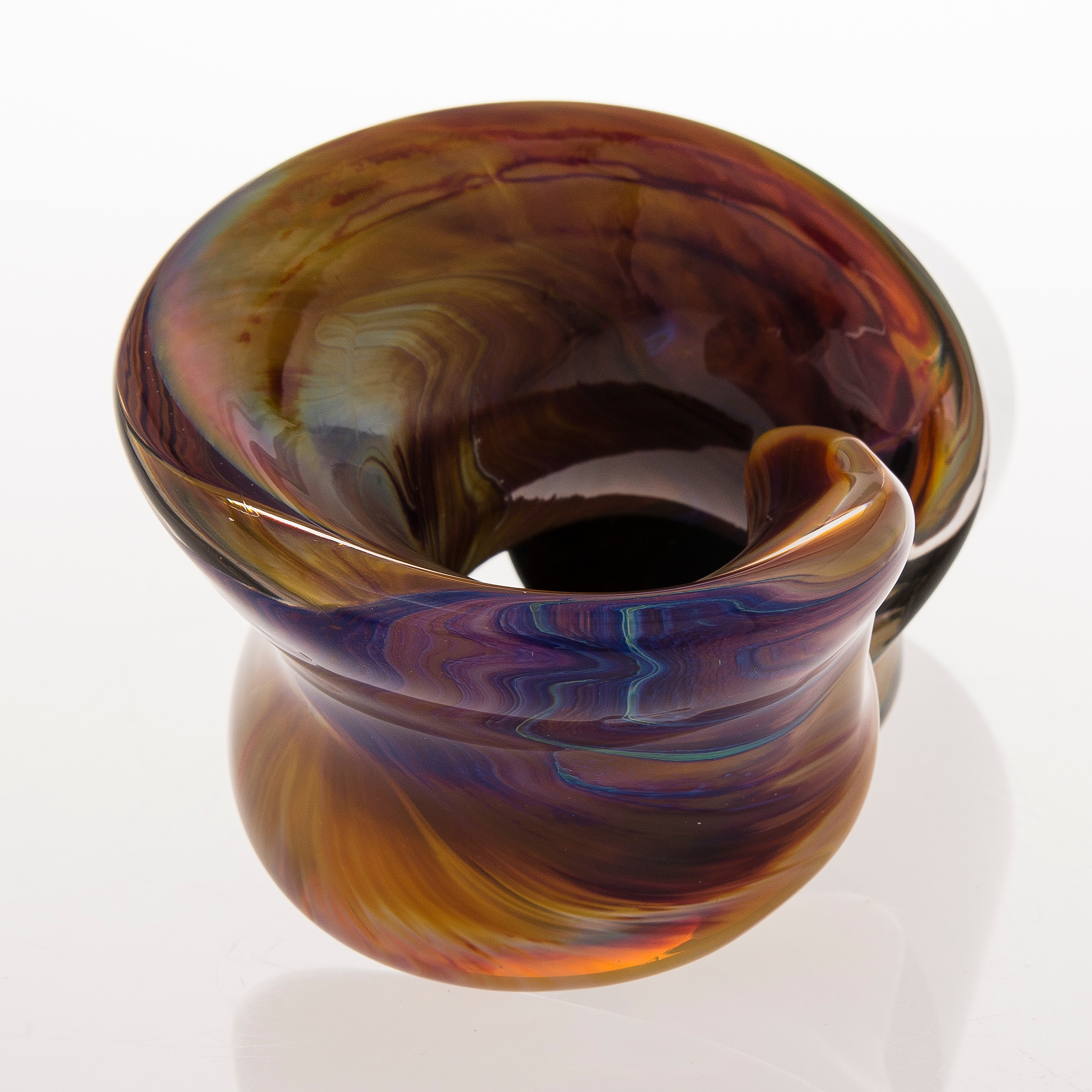 'Dancing Ribbon' glass sculpture, signed Zanetti, labelled Vetro ...