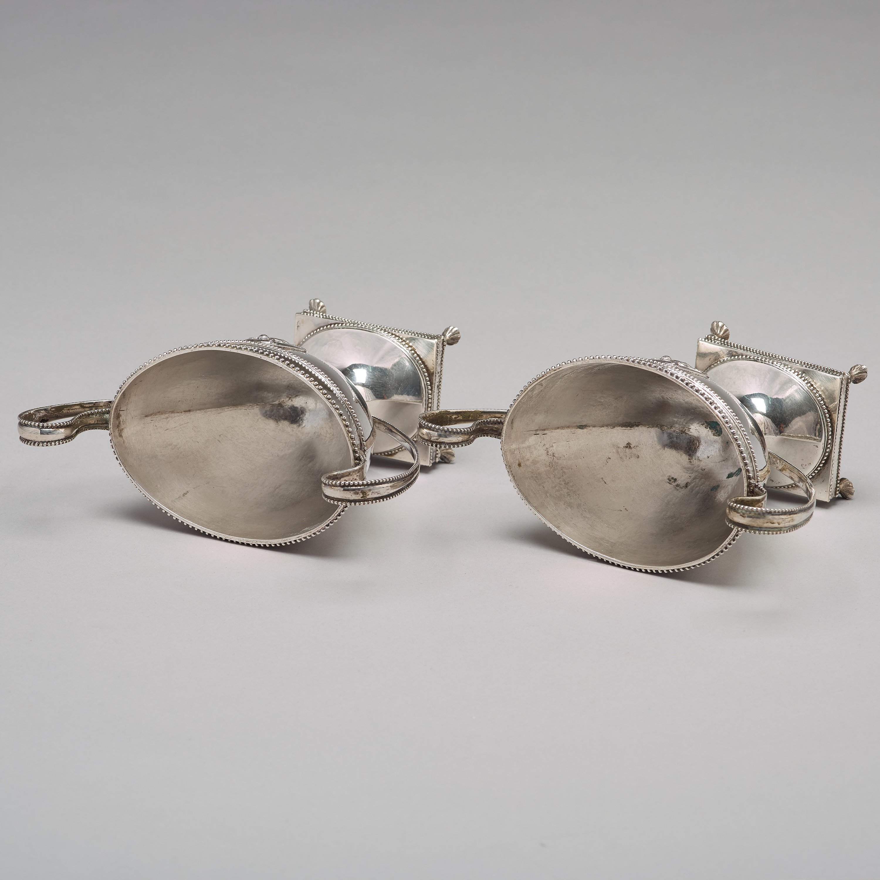 A pair of Swedish 18th century silver sugar-bowl, makers mark of Johan ...