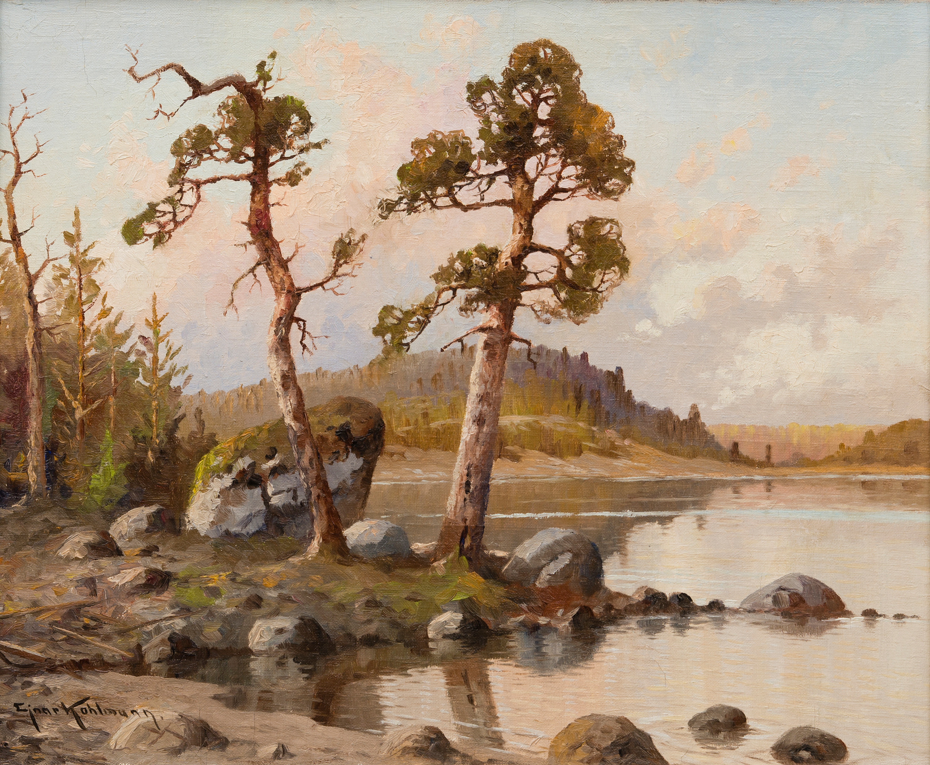 EJNAR KOHLMANN, olja på duk, uppfodrad på kartong, signerad. - Bukowskis