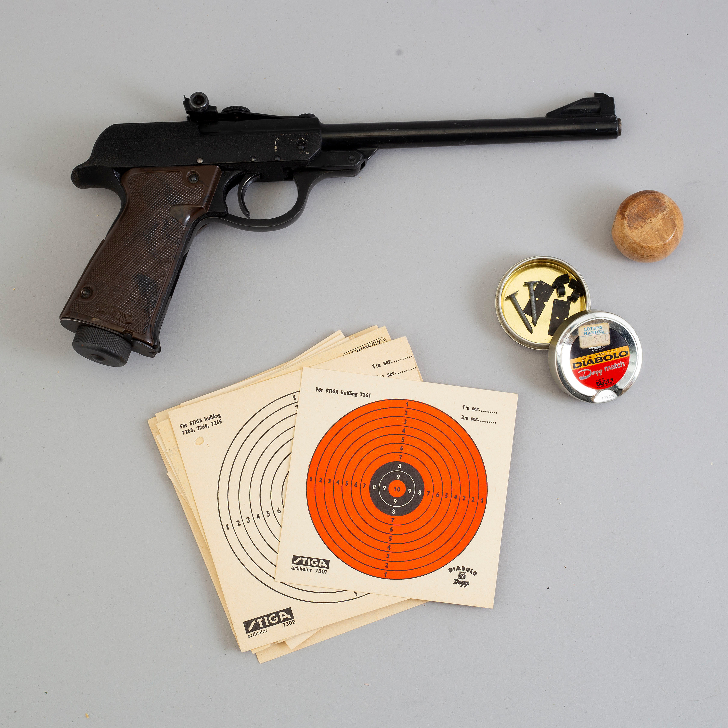 LUFTPISTOL, Walther LP kal. 4,5 mod.53. Tyskland. I produktion 1953 ...