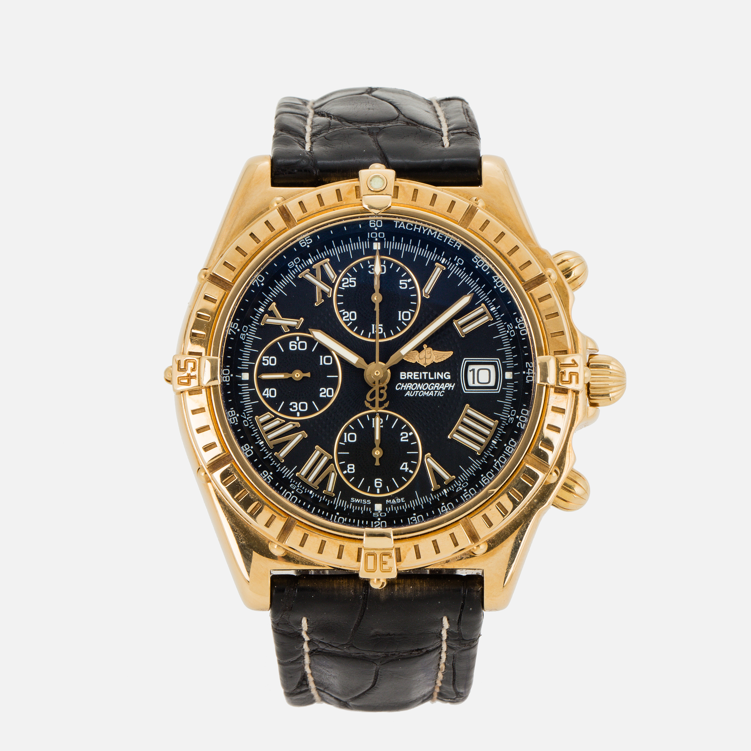 BREITLING, Crosswind, "Tachymetre", wristwatch, chronograph, 43 mm ...