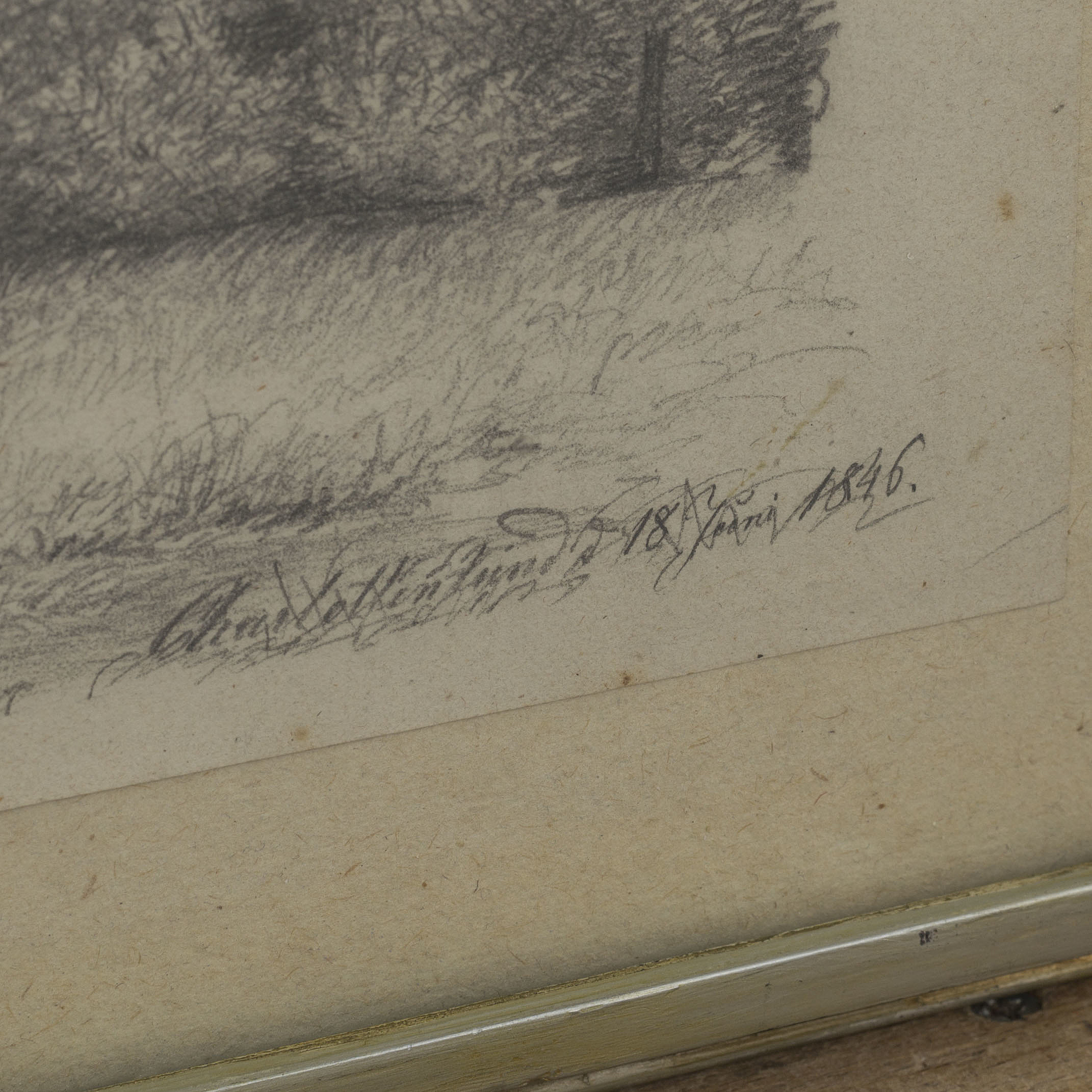 NIELS CHRISTIAN KIERKEGAARD, drawing. signed and dated 18 juni 1846 ...