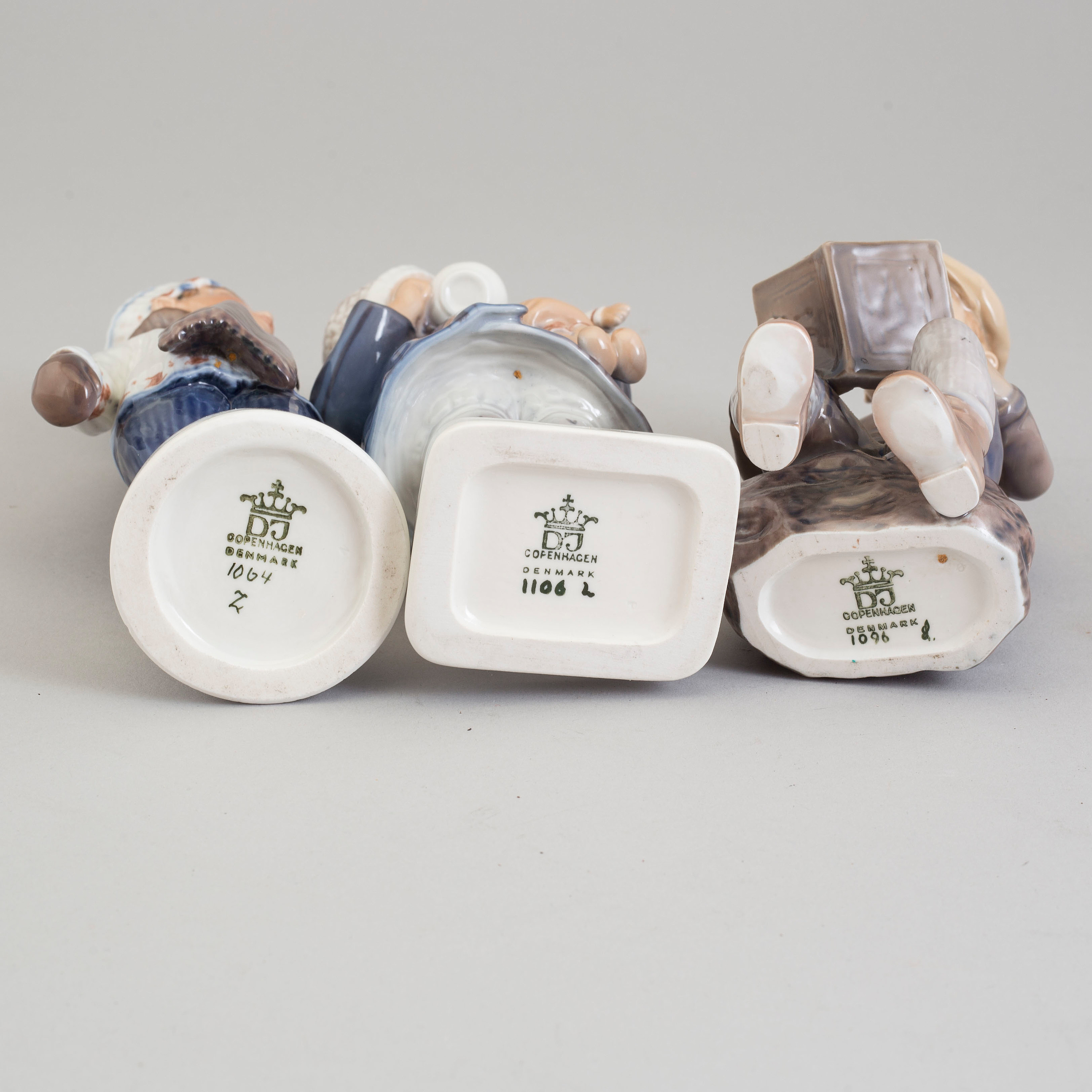 Three porcelain figurines by Jens Peter Dahl Jensen, Denmark, second ...