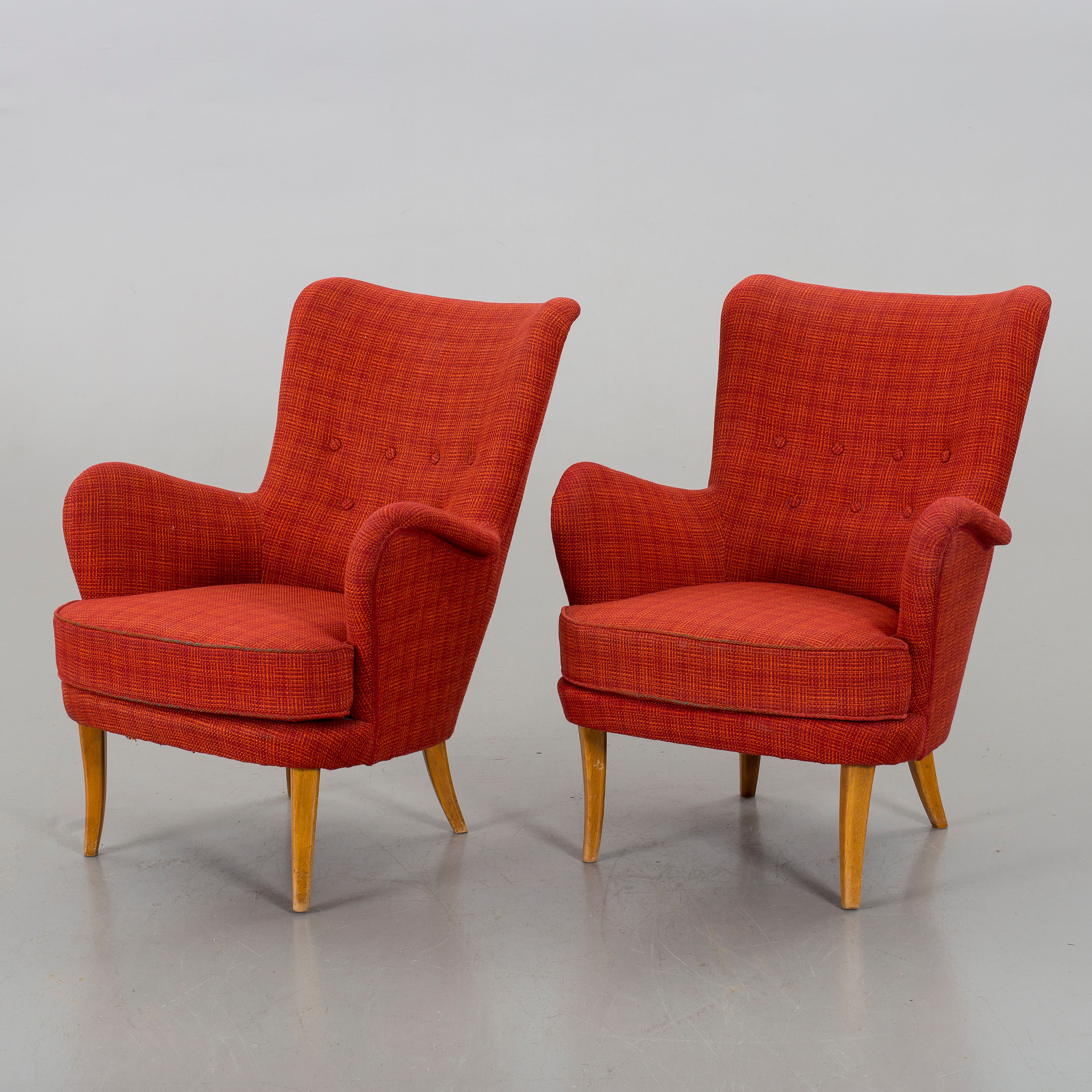 CARL MALMSTEN, fåtöljer, ett par, "Stora Furulid". - Bukowskis