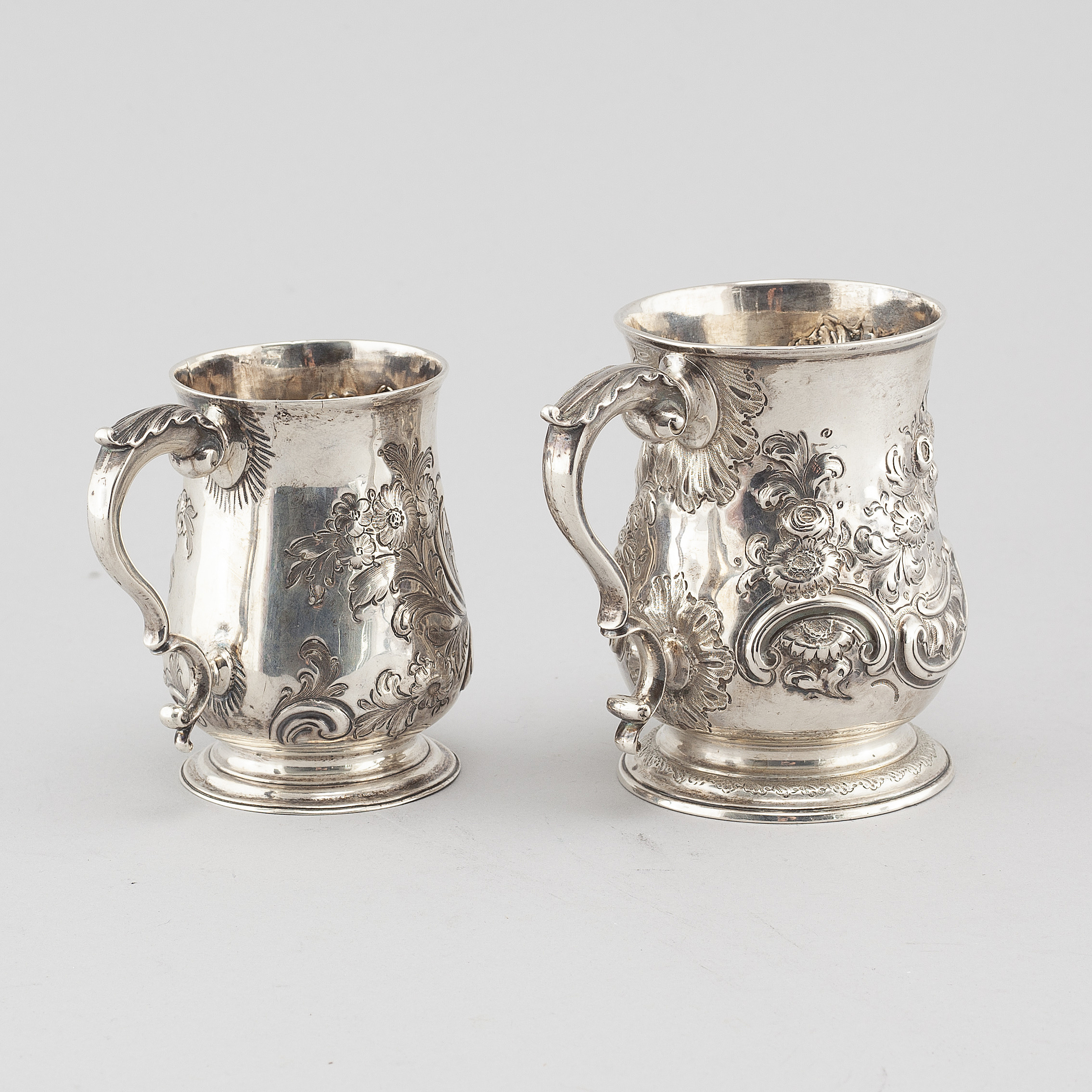 2 silver cups from 18th century England. - Bukowskis