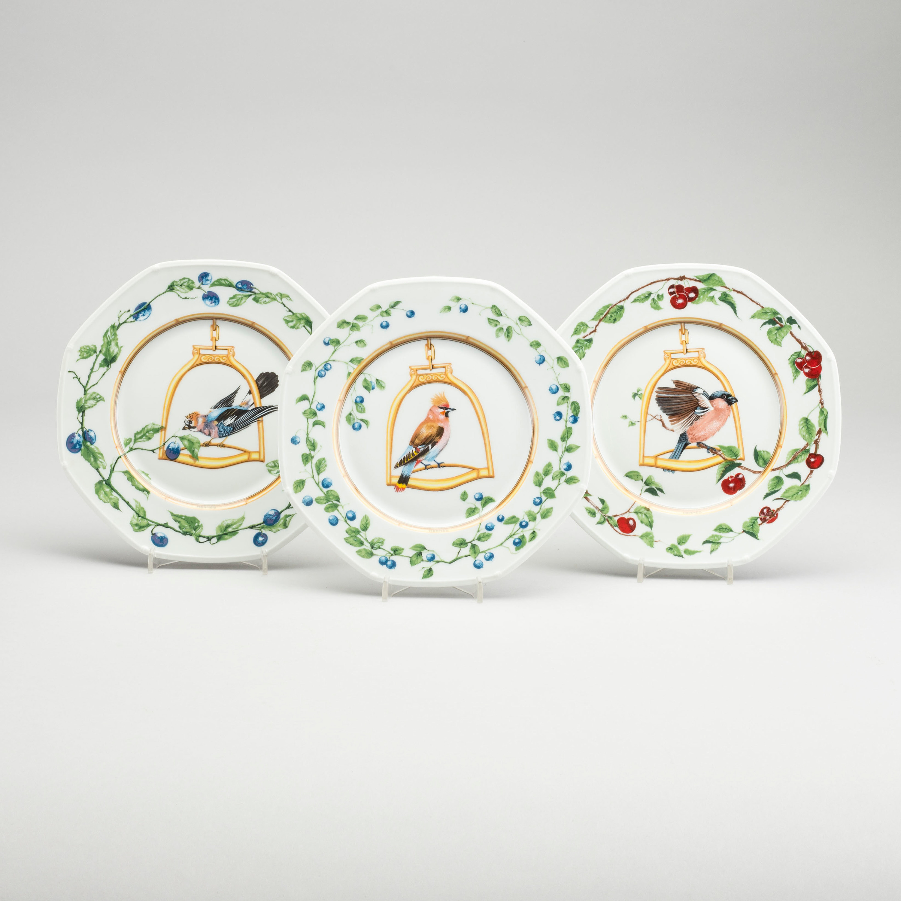 A set of six Hermés porcelain plates Limoges. - Bukowskis