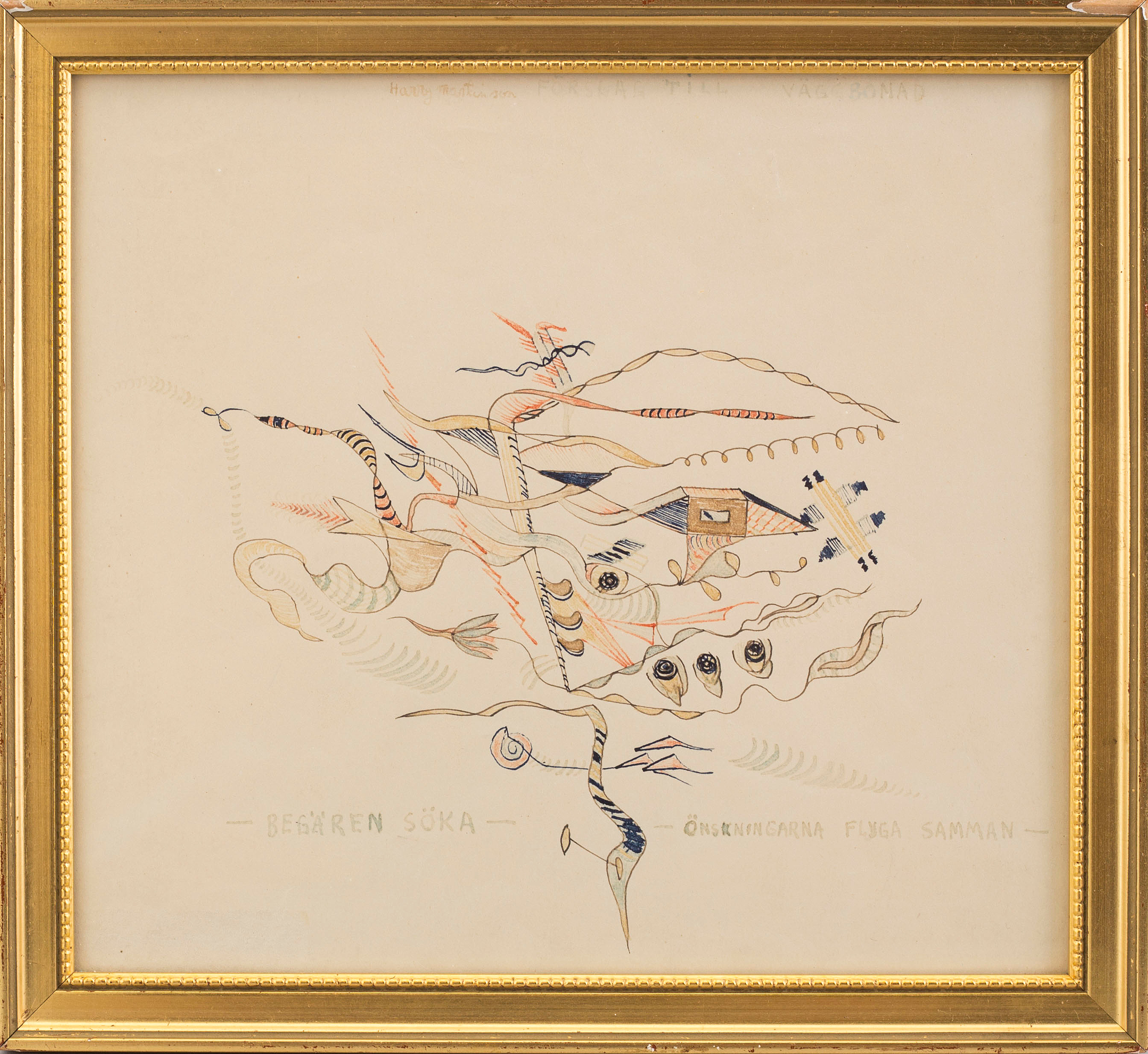 HARRY MARTINSON, tuschteckning. Signerad. - Bukowskis