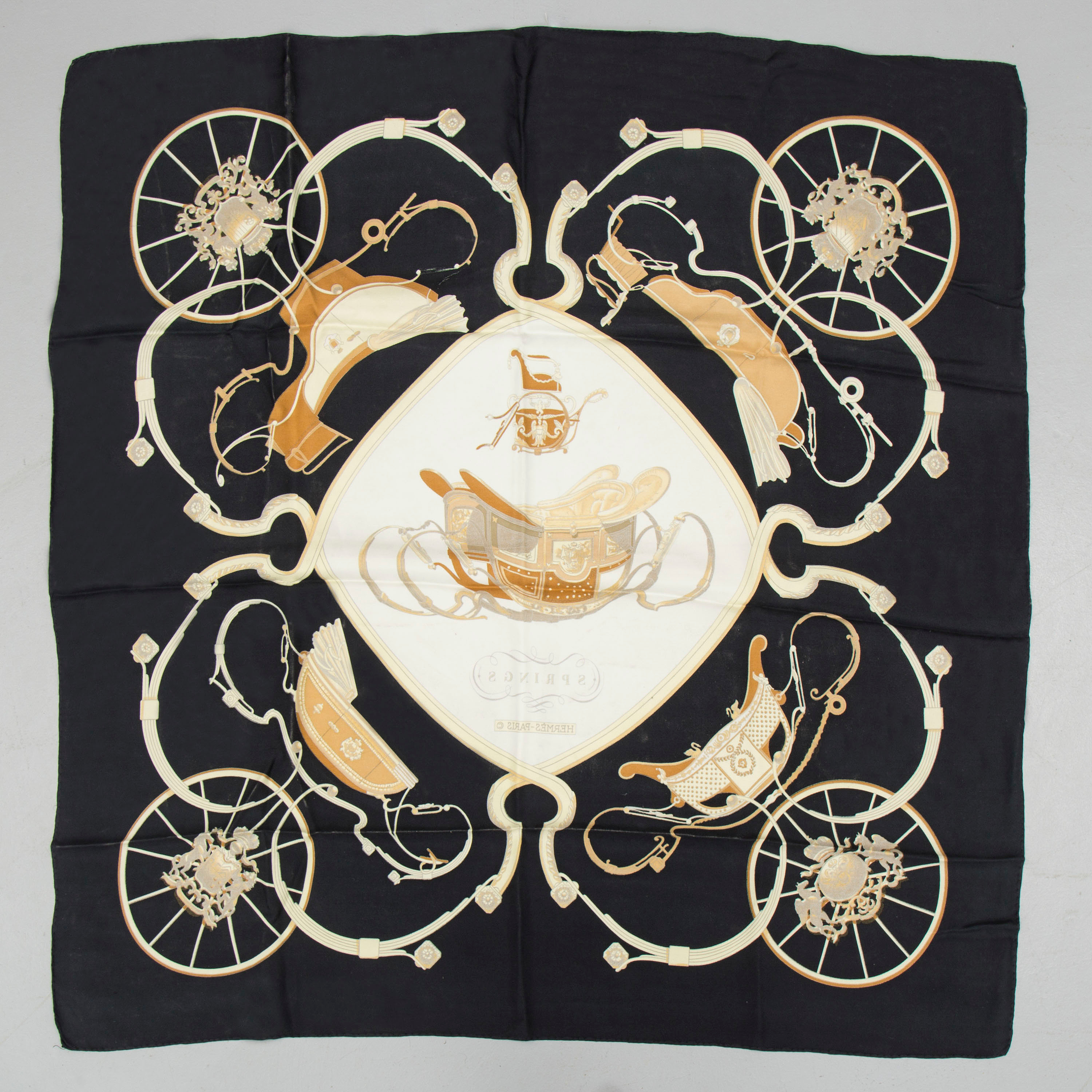 HERMÈS, a silk scarf, "Springs". - Bukowskis