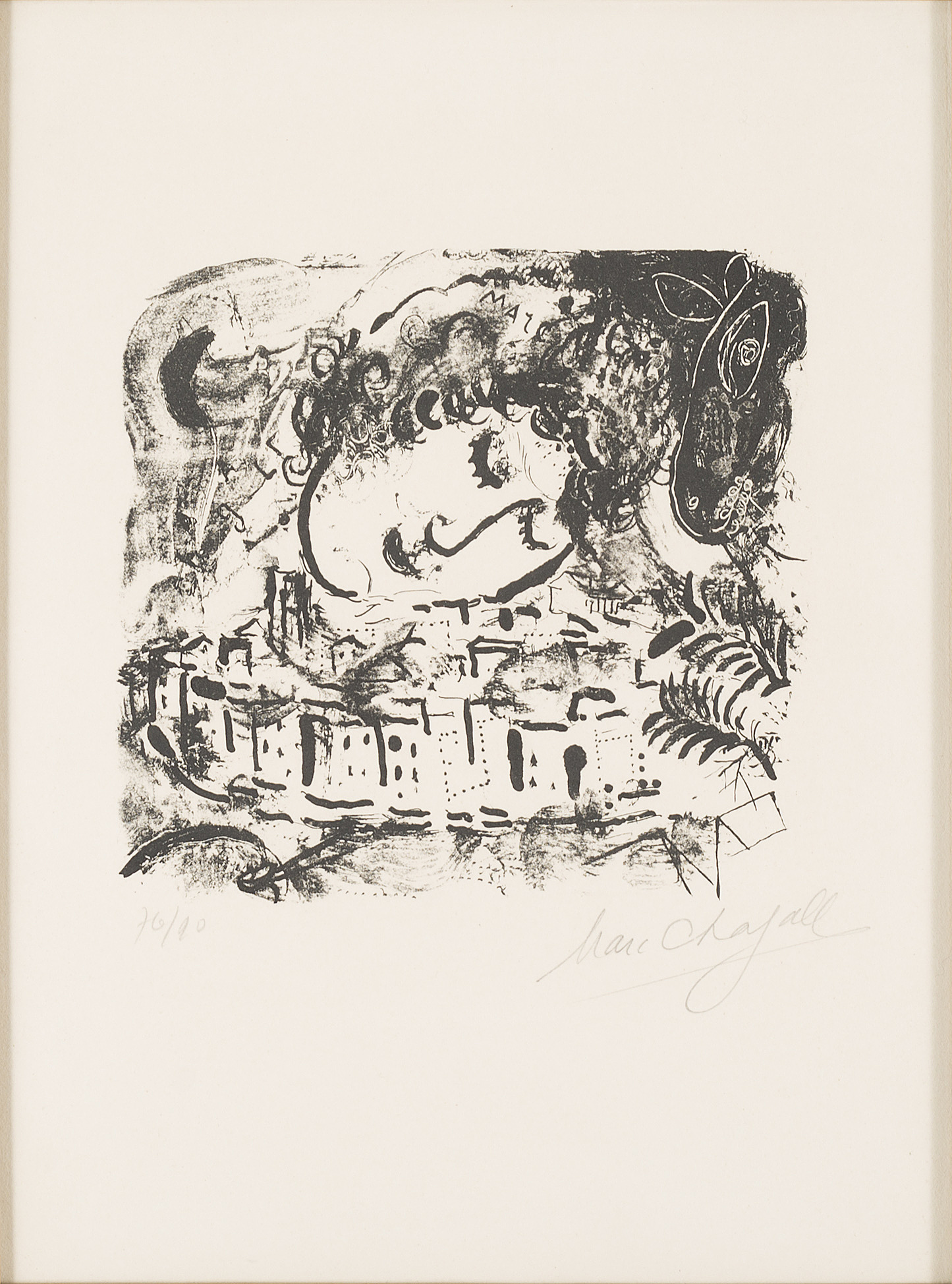 MARC CHAGALL, lithograph, 1957, signed in pencil and numbered 76/90 ...
