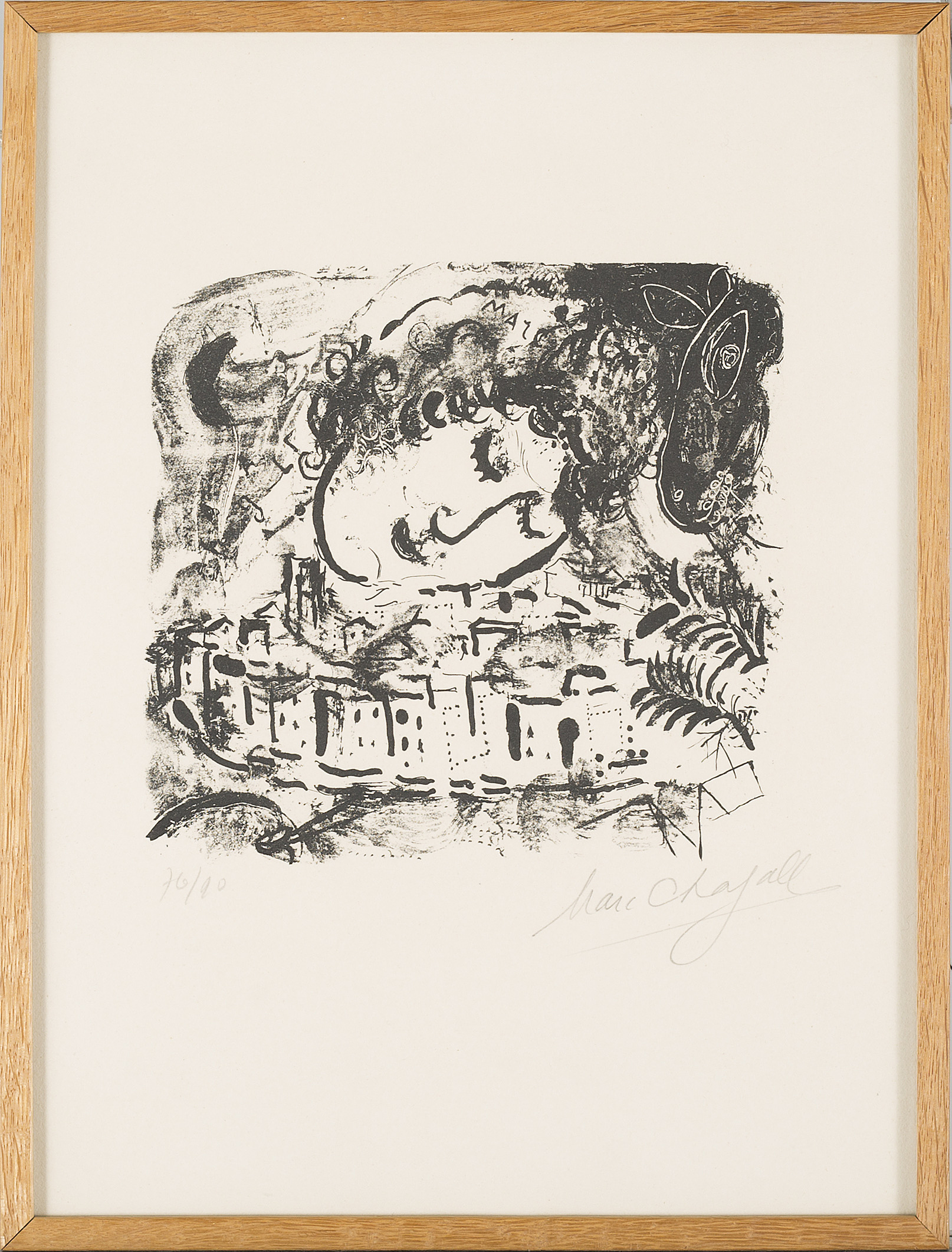 MARC CHAGALL, lithograph, 1957, signed in pencil and numbered 76/90 ...