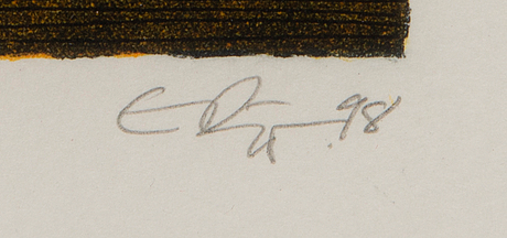 ESA RIIPPA, colour etching, signed and dated -98, numbered 23/75 ...