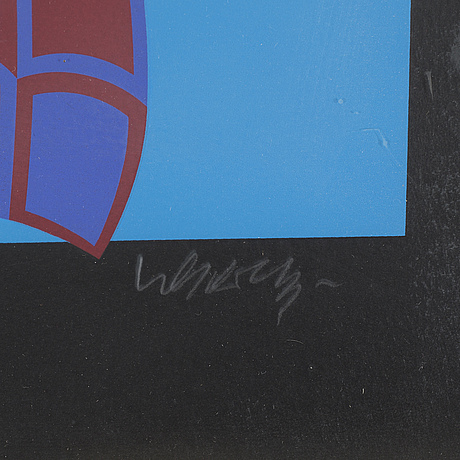 VICTOR VASARELY, a screen print, signed and numbered 49/50. - Bukowskis