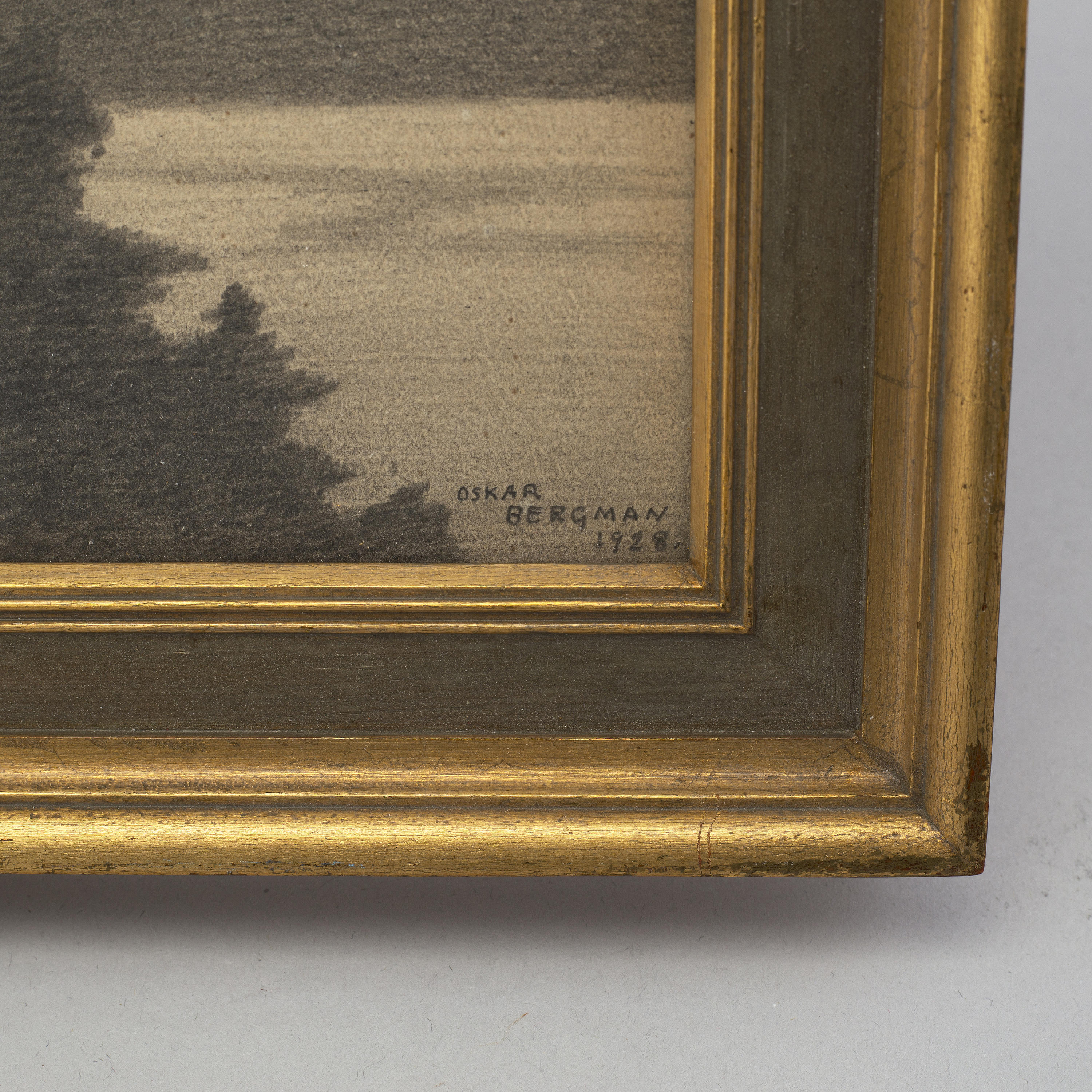 OSKAR BERGMAN, mixed media, signed and dated 1928. - Bukowskis