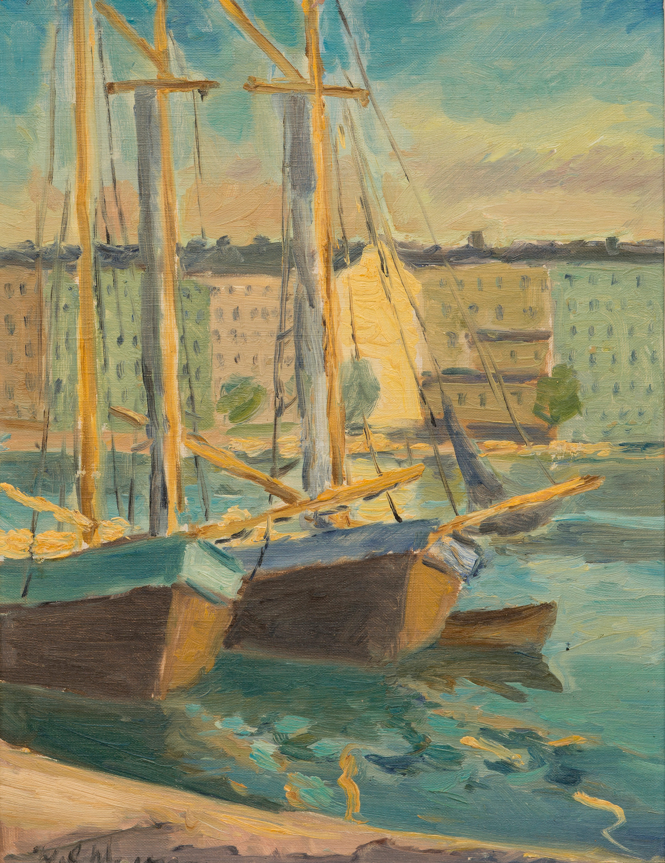 WILLIAM AHLGREN, olja på skiva, signerad. - Bukowskis