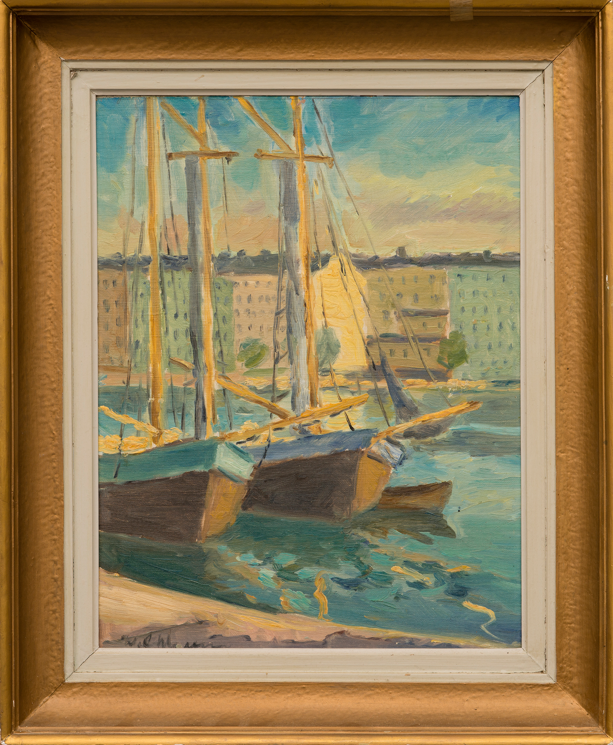 WILLIAM AHLGREN, olja på skiva, signerad. - Bukowskis