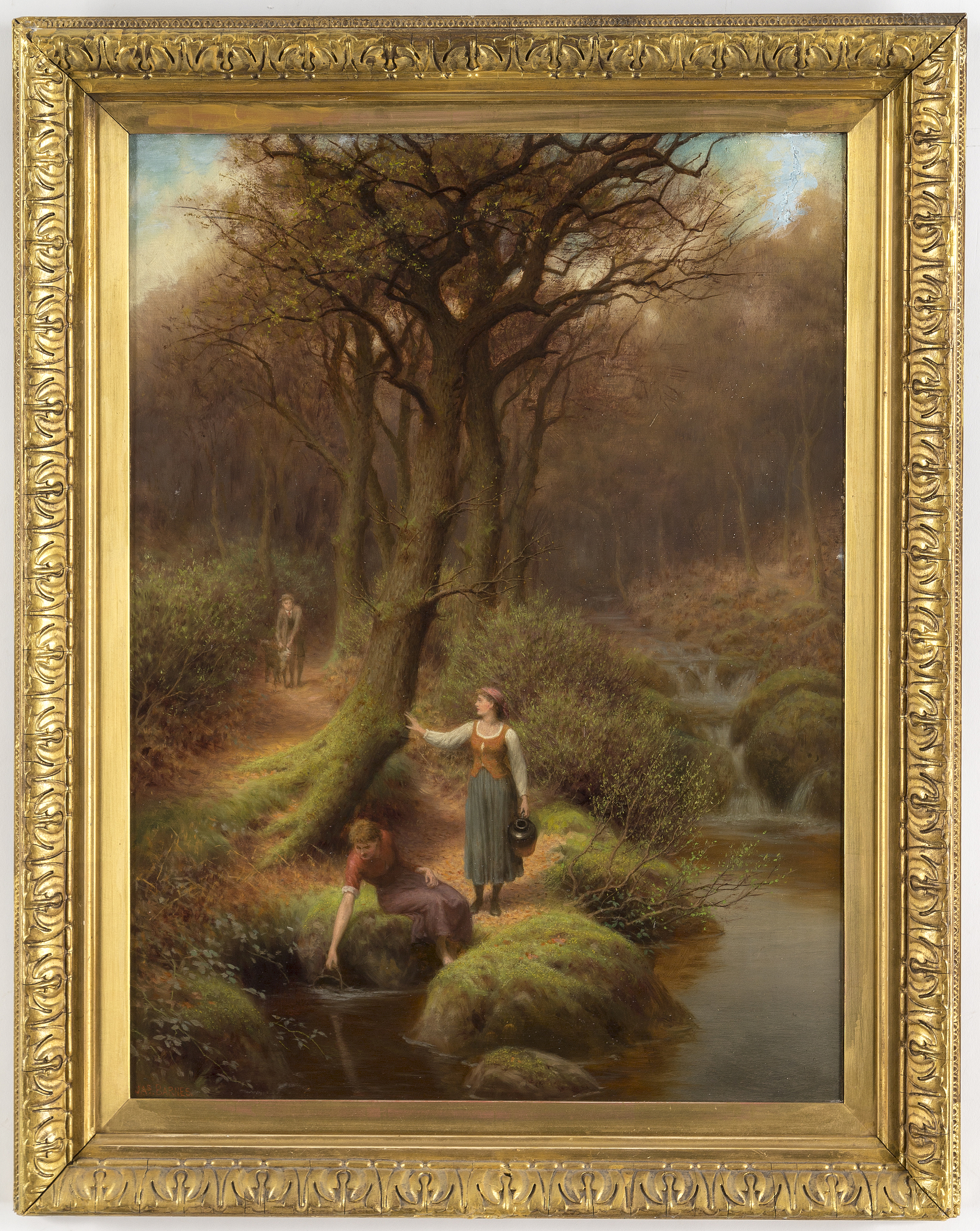 JAMES BARNES, oil on canvas, signed. - Bukowskis