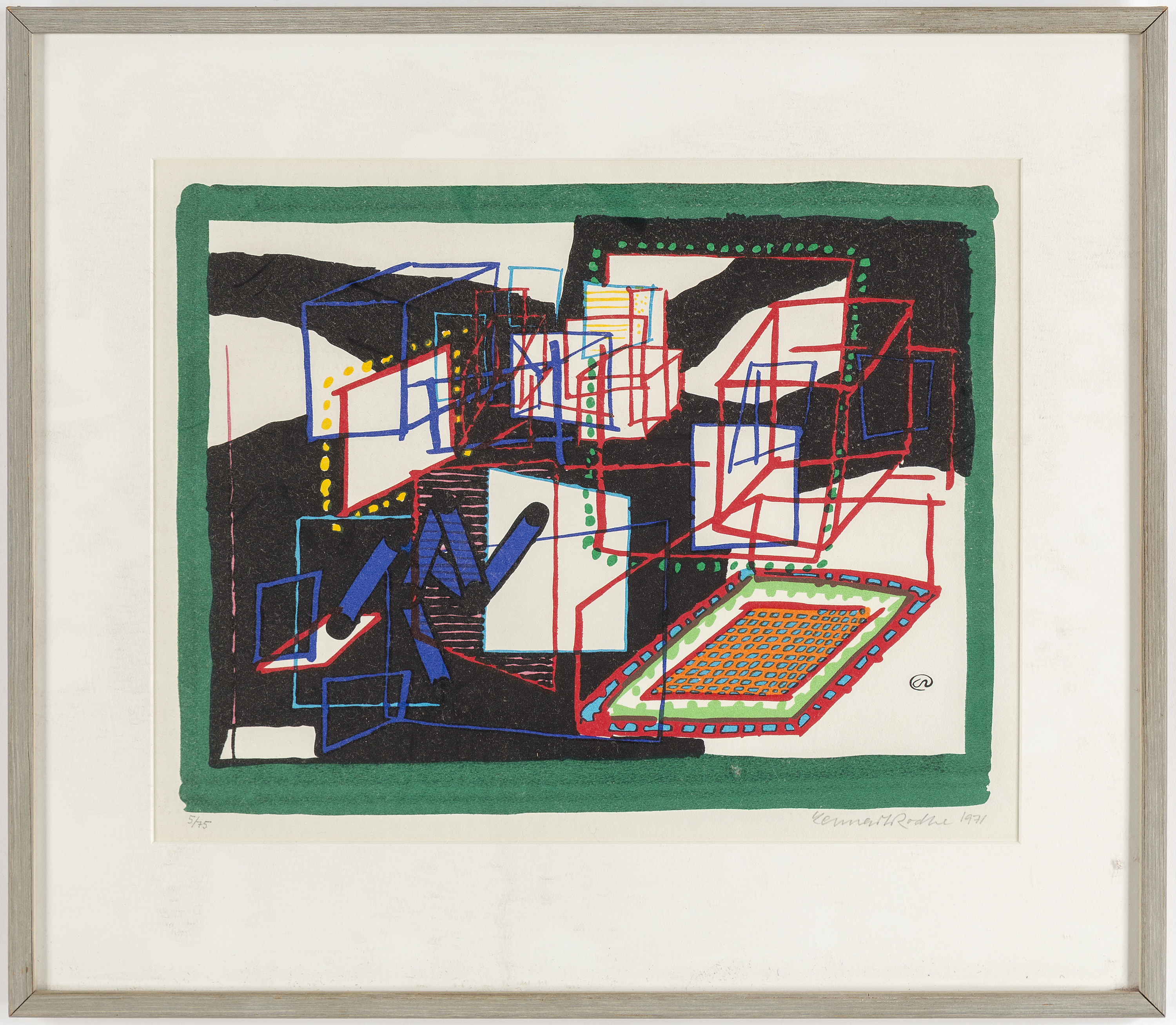 LENNART RODHE, lithograph in colours, signed, dated 1971 and numbered 5 ...