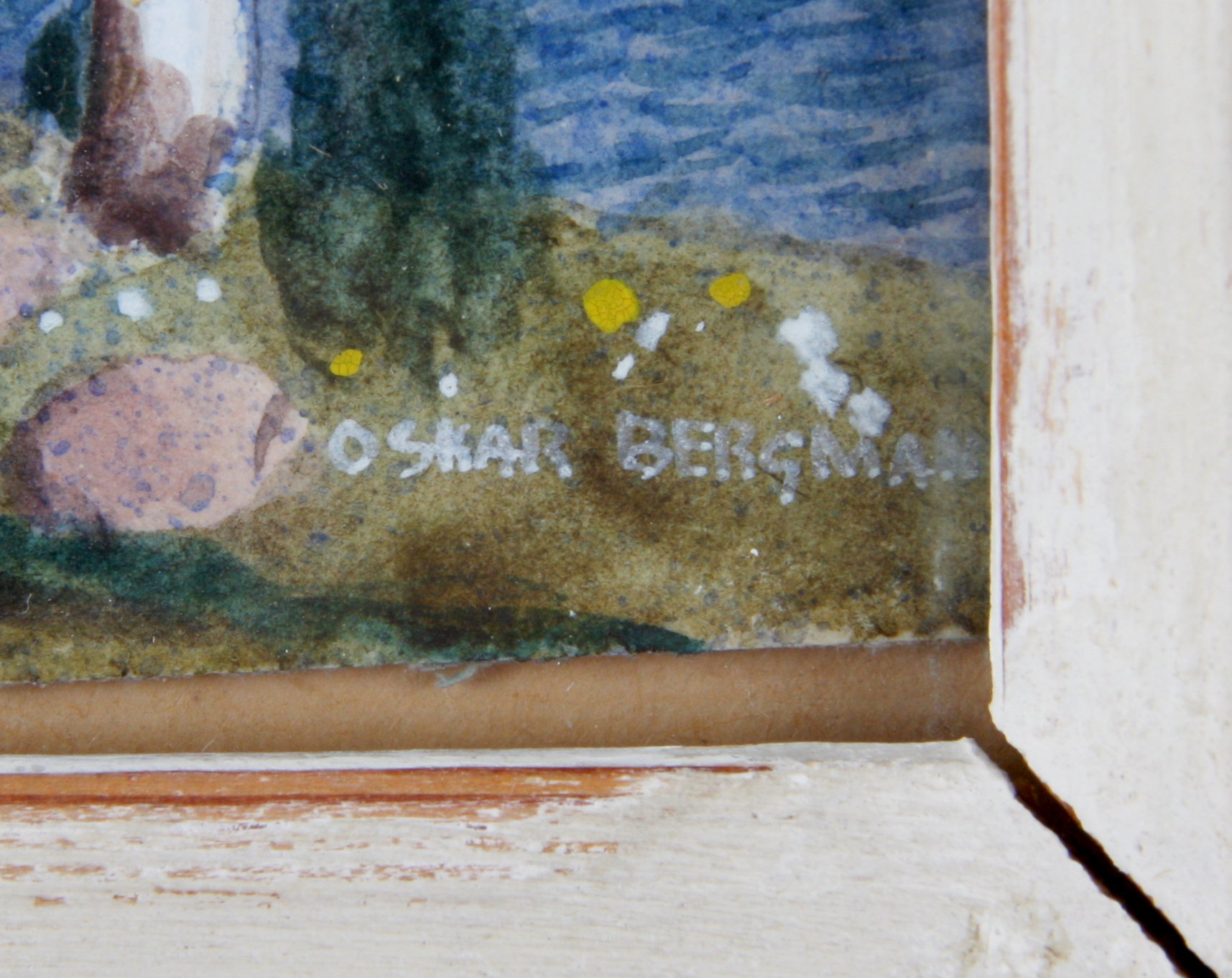 OSKAR BERGMAN, akvarell, sign. - Bukowskis