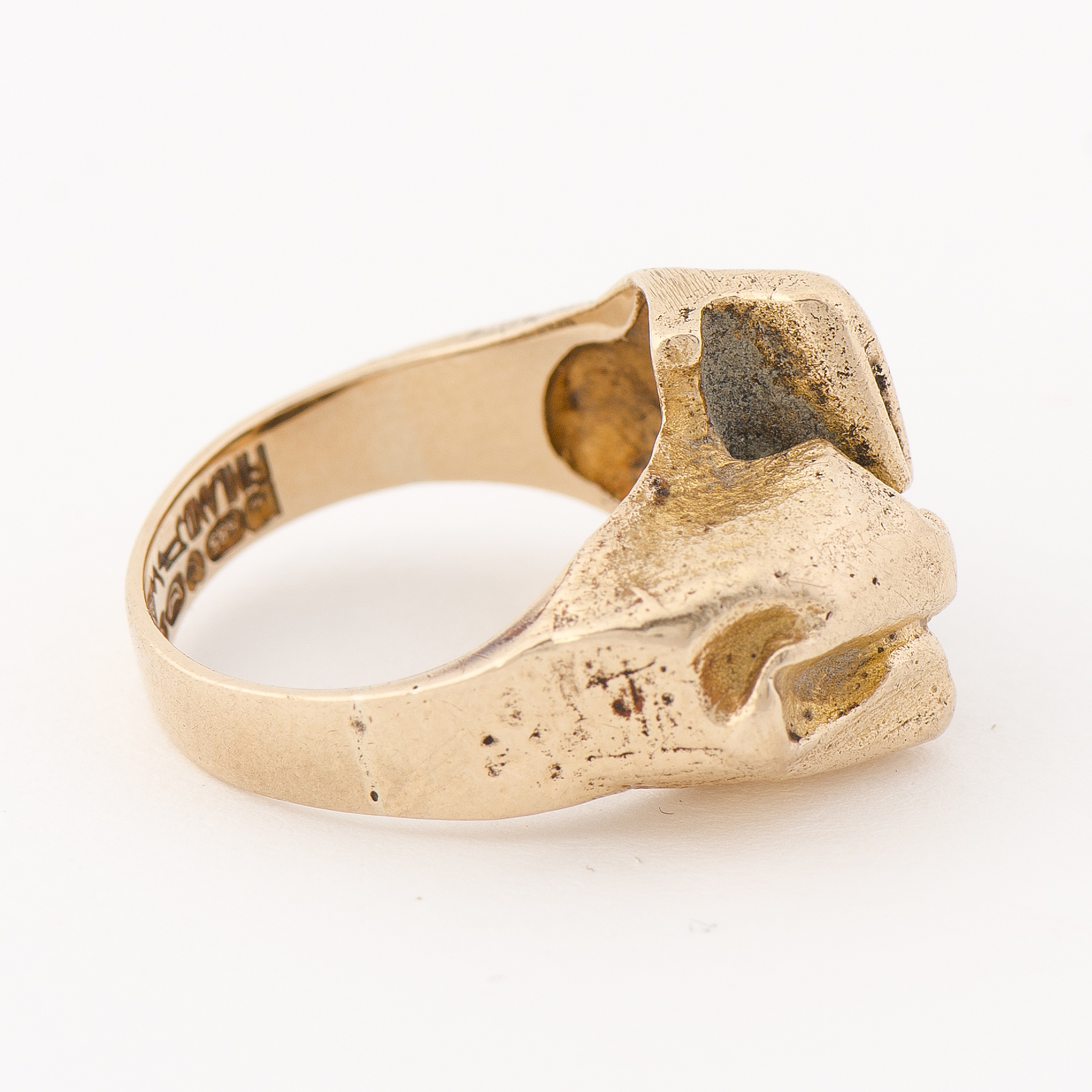 BJÖRN WECKSTRÖM, RING, "Polyfemos", 14K guld, kopparmalm. Lapponia 1970 ...