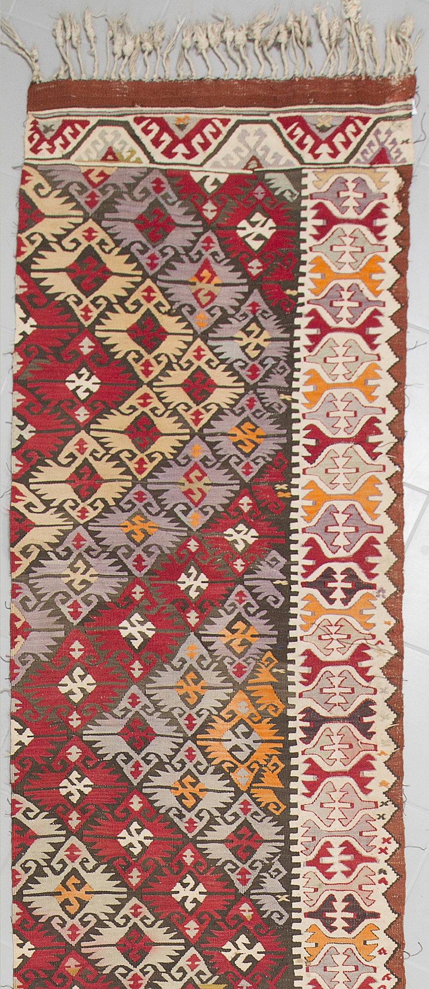 A kelim runner from Turkey, semiantique, ca 410 x 85 cm. - Bukowskis