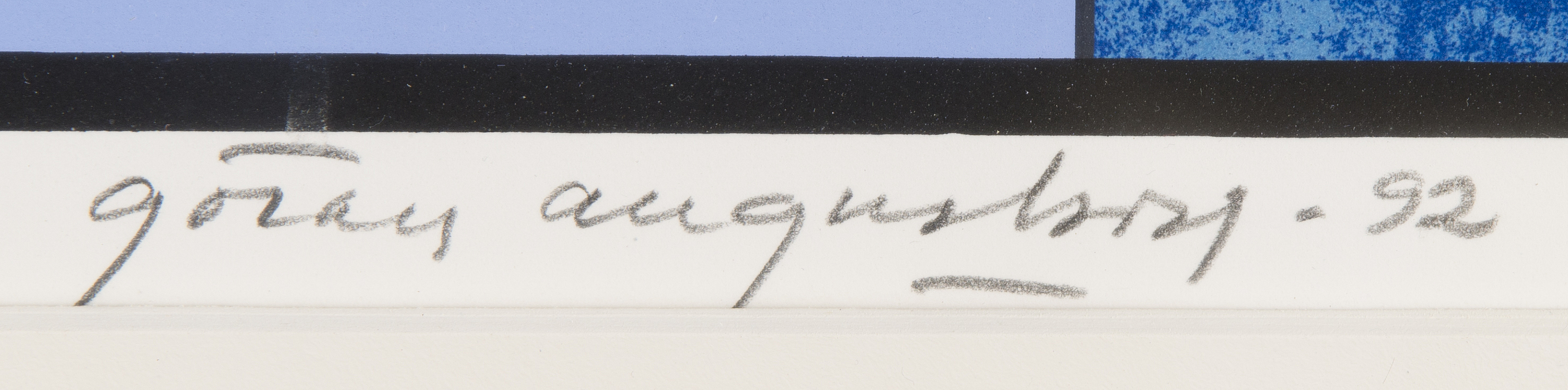 GÖRAN AUGUSTSON, serigrafi, signerad och daterad -92, konstnärens ...
