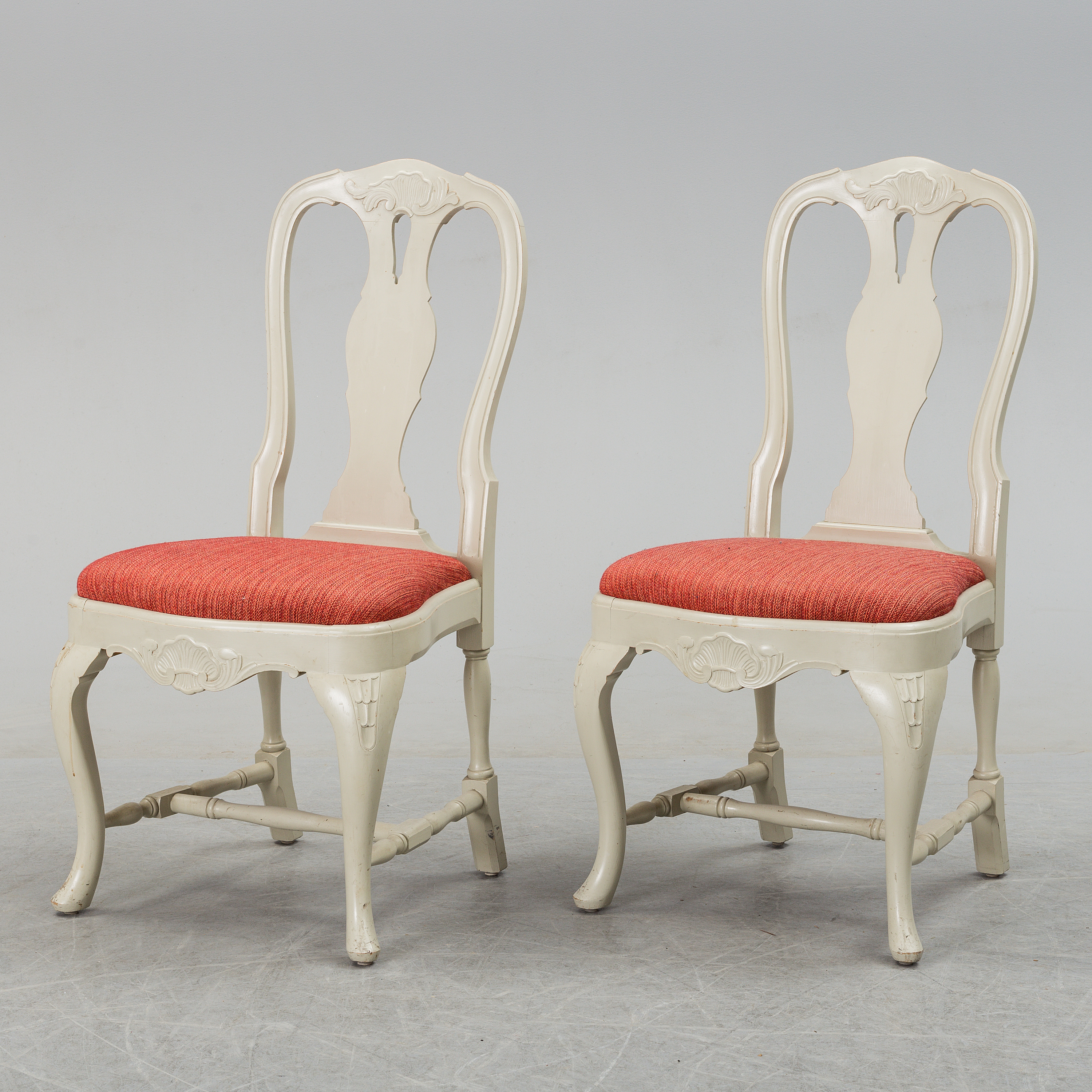 A set of six rococo-style chairs, late 20th century. - Bukowskis