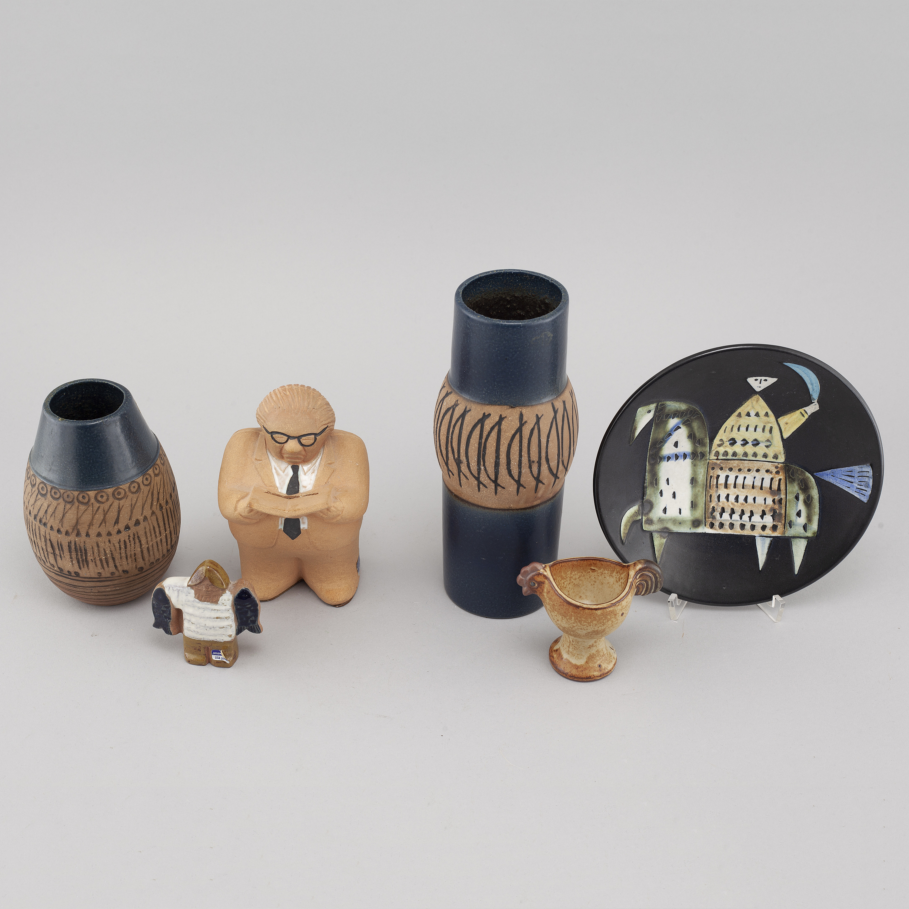 LISA LARSON, 6 delar, stengods, Gustavsberg. - Bukowskis