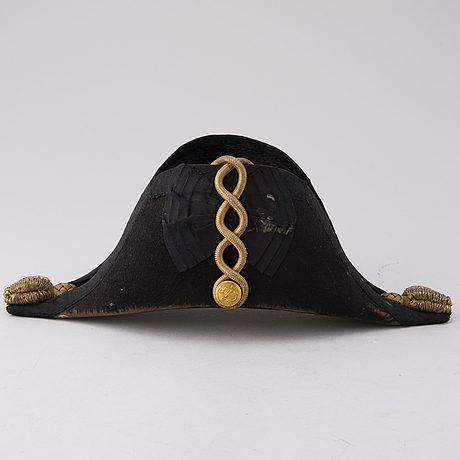 A British royal navy bicorn hat with box, circa turn of the Century ...