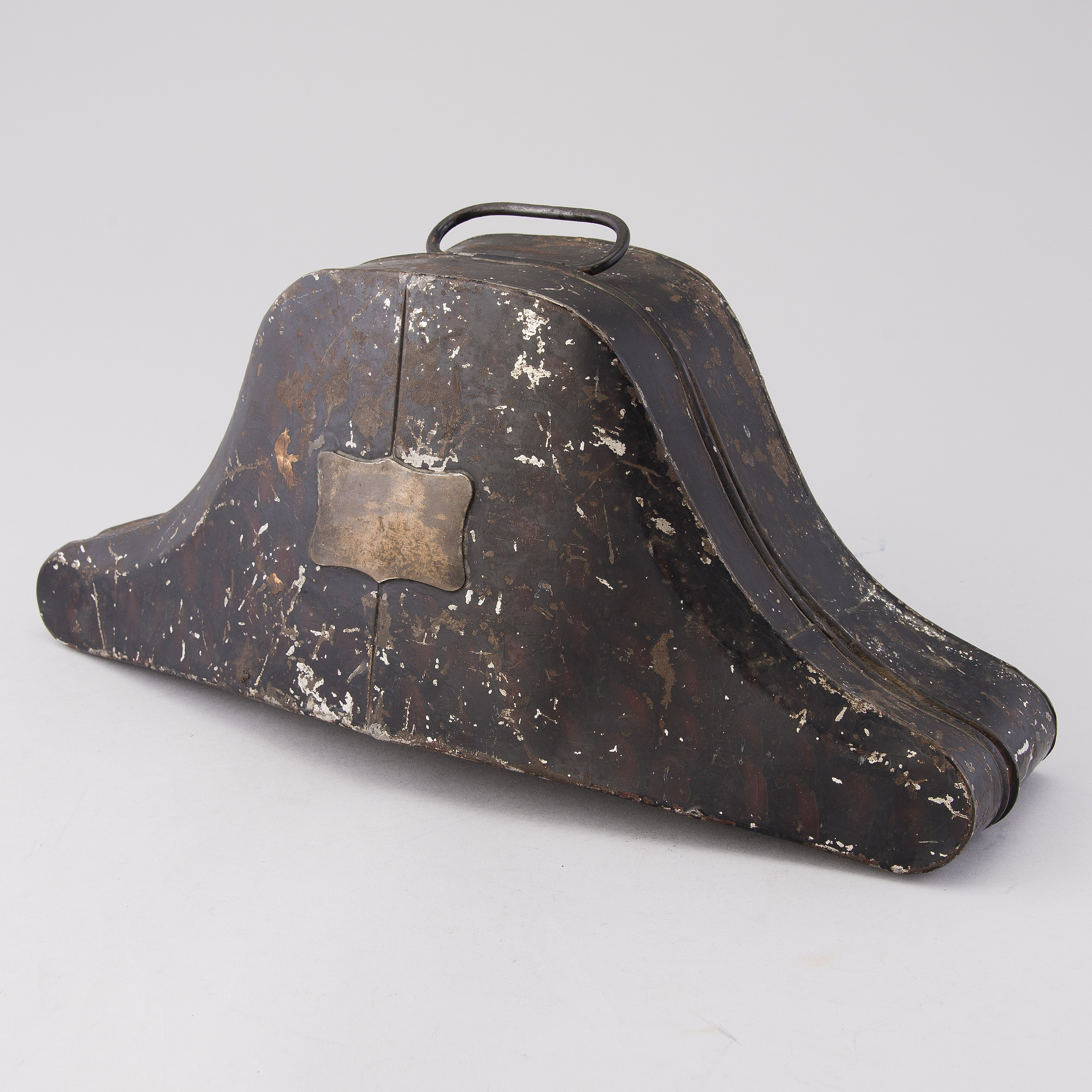 A British royal navy bicorn hat with box, circa turn of the Century ...