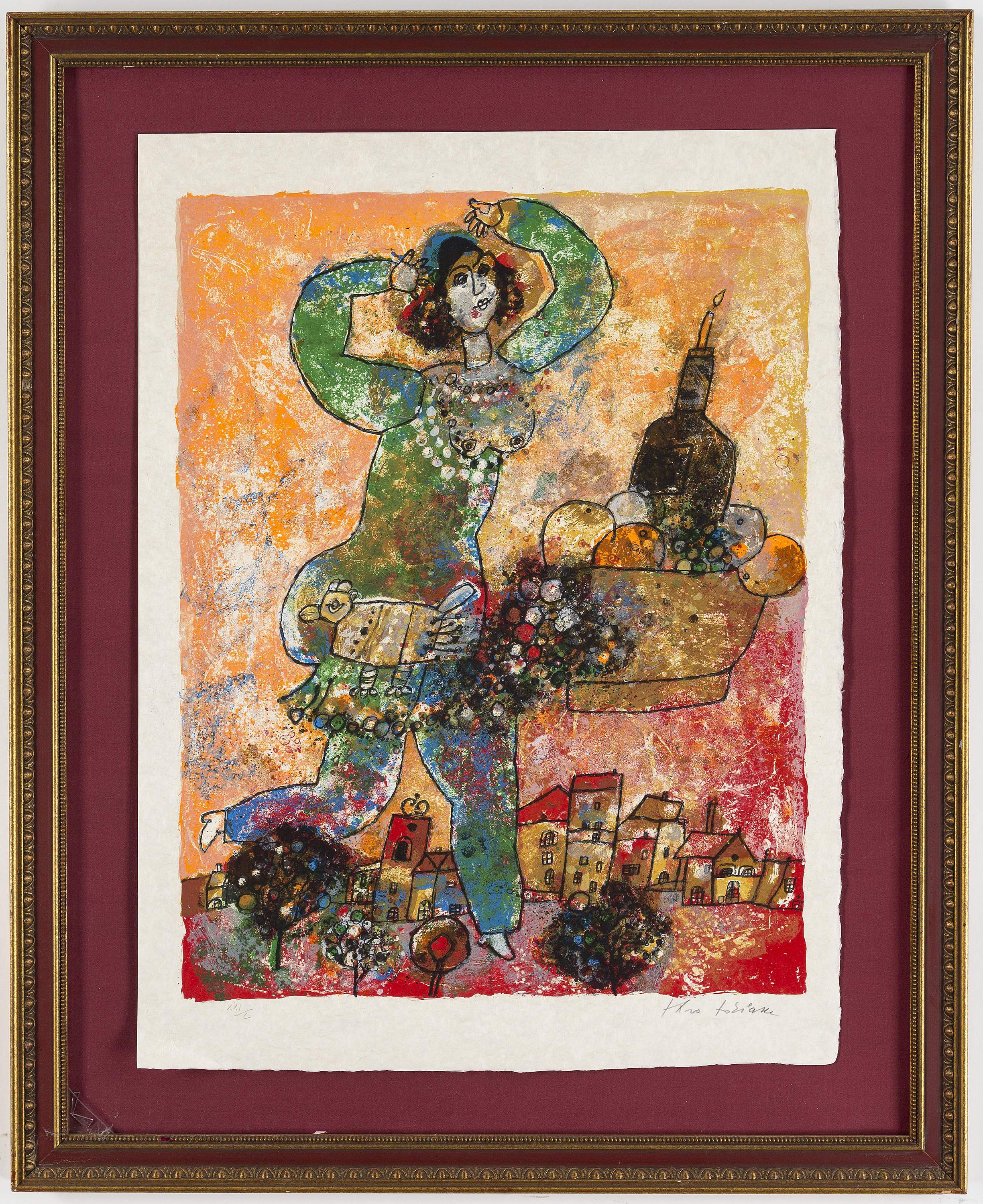 THEO TOBIASSE, lithographs in colour, 12, from "The song of songs of King Salomon", signed XXI/C ...