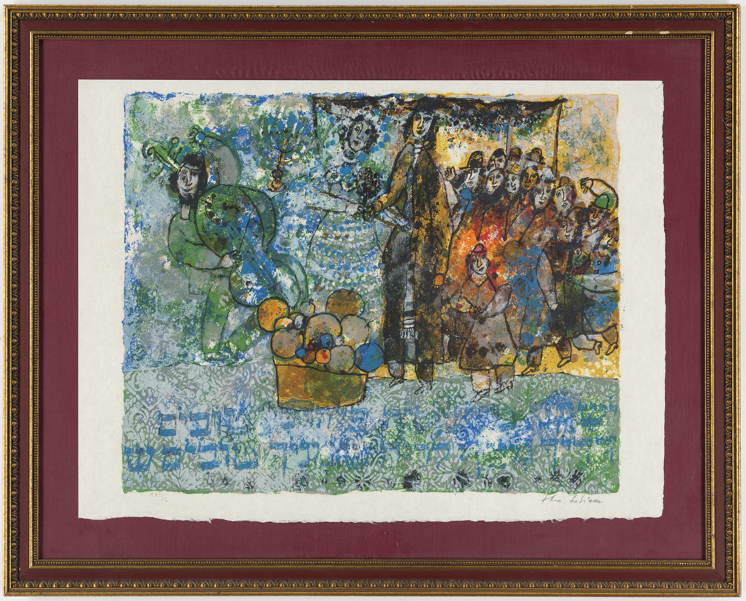 THEO TOBIASSE, lithographs in colour, 12, from "The song of songs of ...