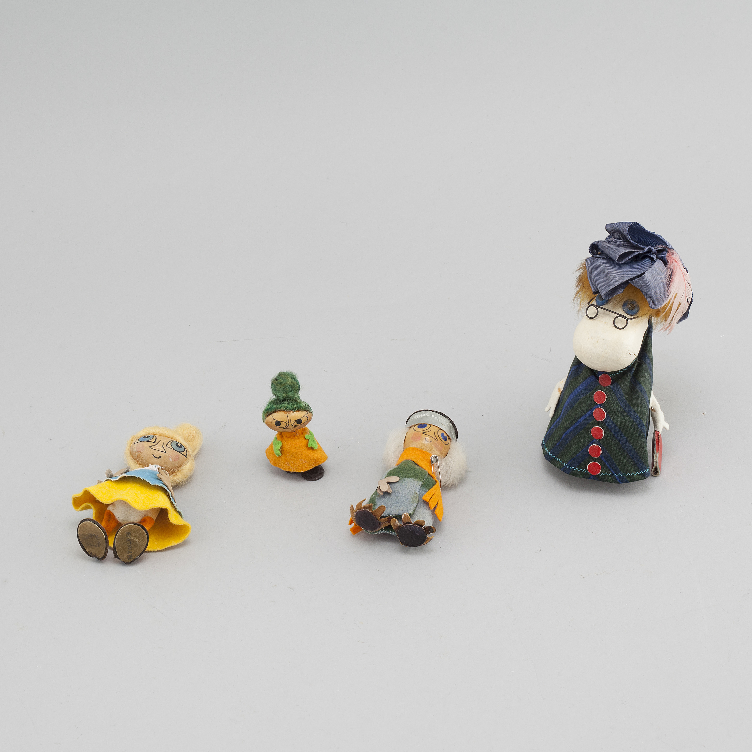 Four Moomin figures from Atelier Fauni, 1950s/60s. - Bukowskis