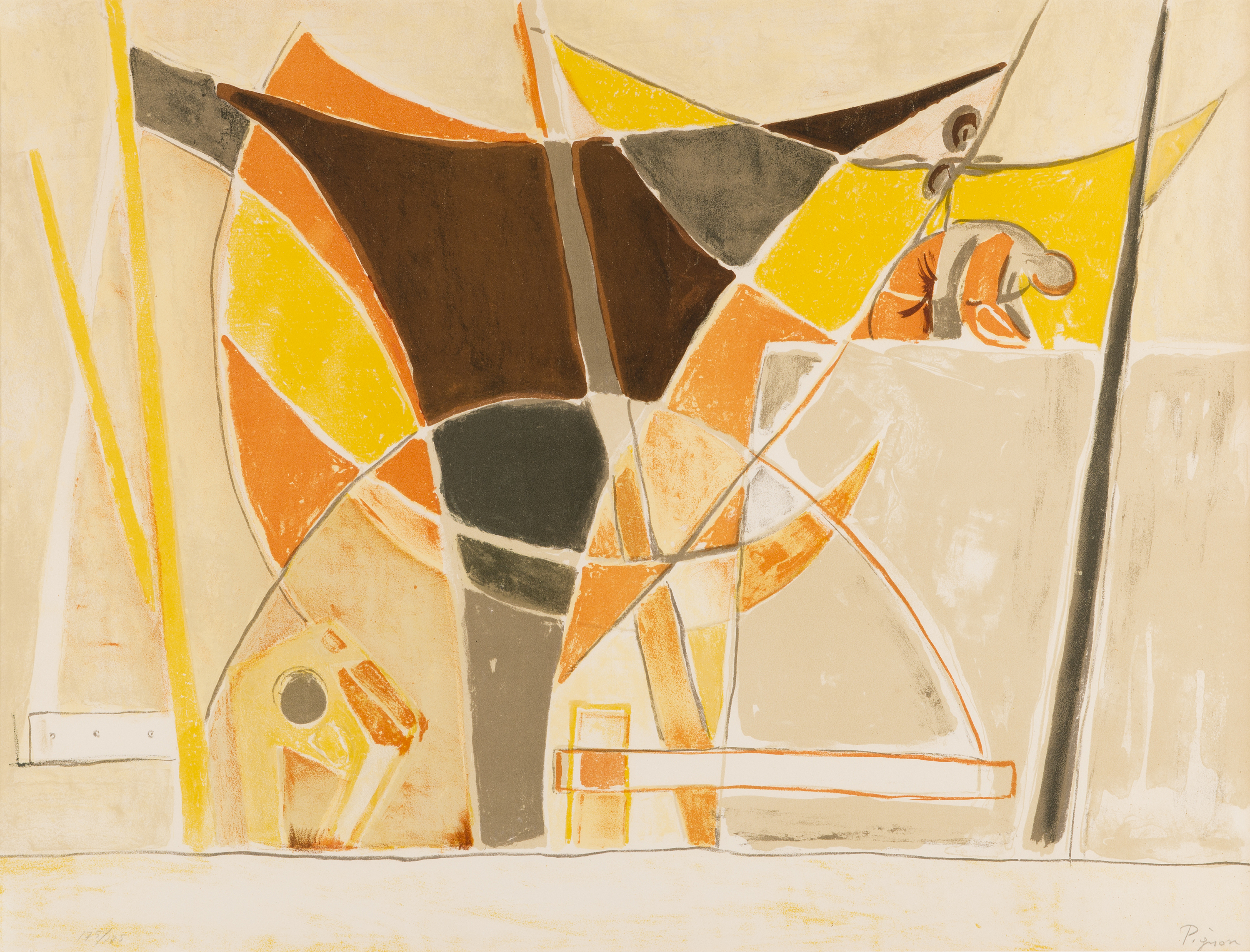 EDOUARD PIGNON, färglitografi, signerad och daterad 175/175. - Bukowskis