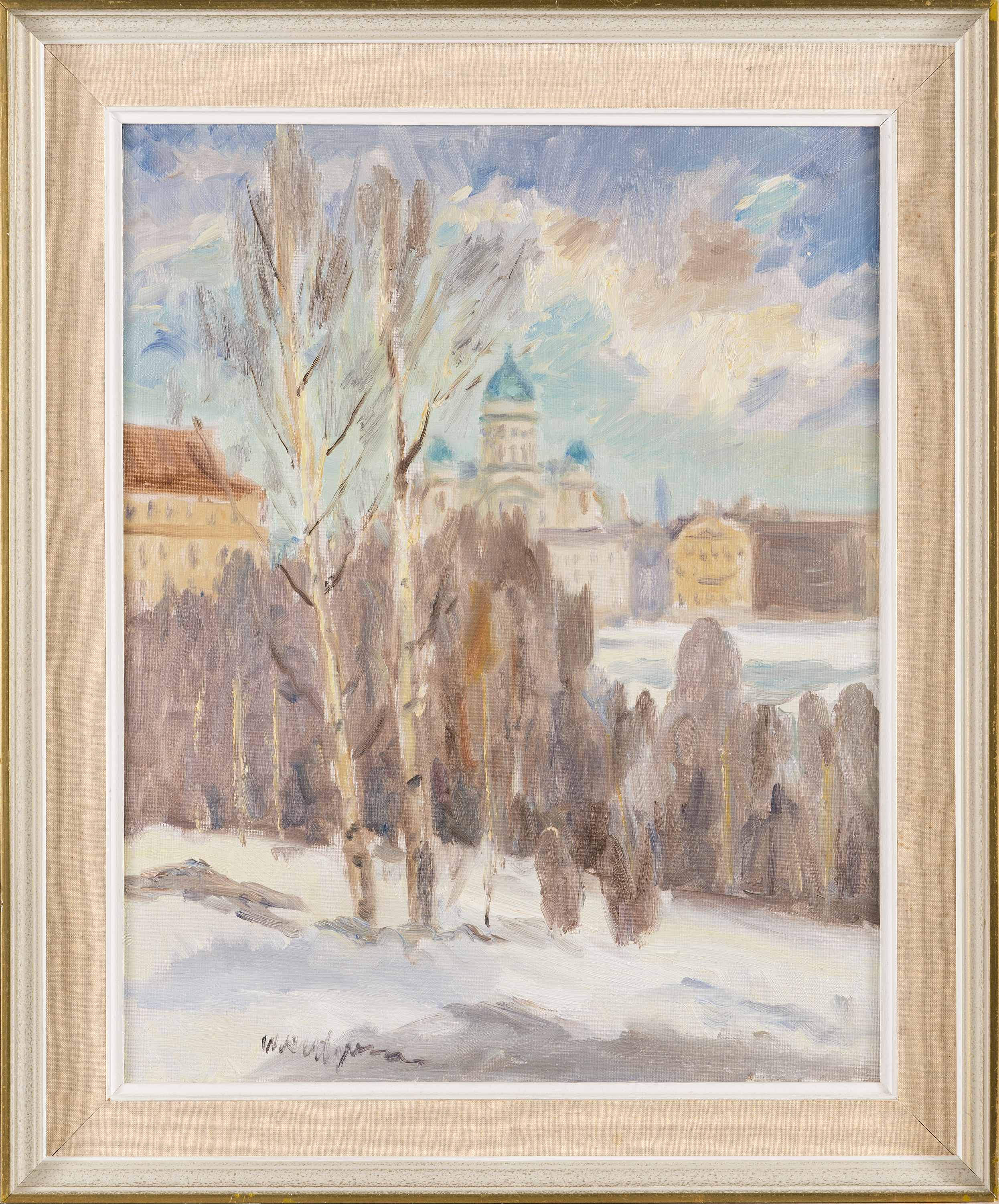 WILLIAM AHLGREN, olja på duk, uppfodrad på kartong, signerad. - Bukowskis