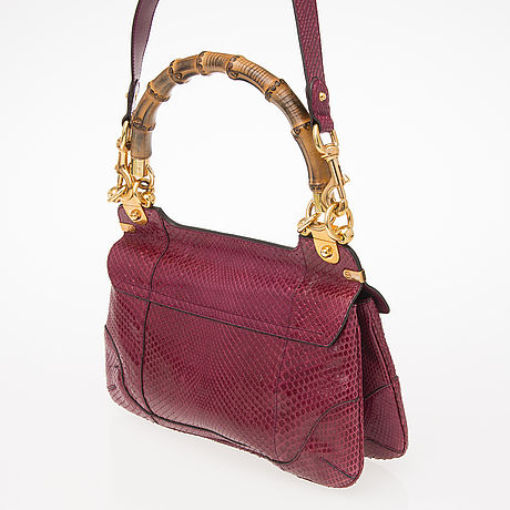 GUCCI, Bamboo Python Top Handle, VÄSKA. - Bukowskis
