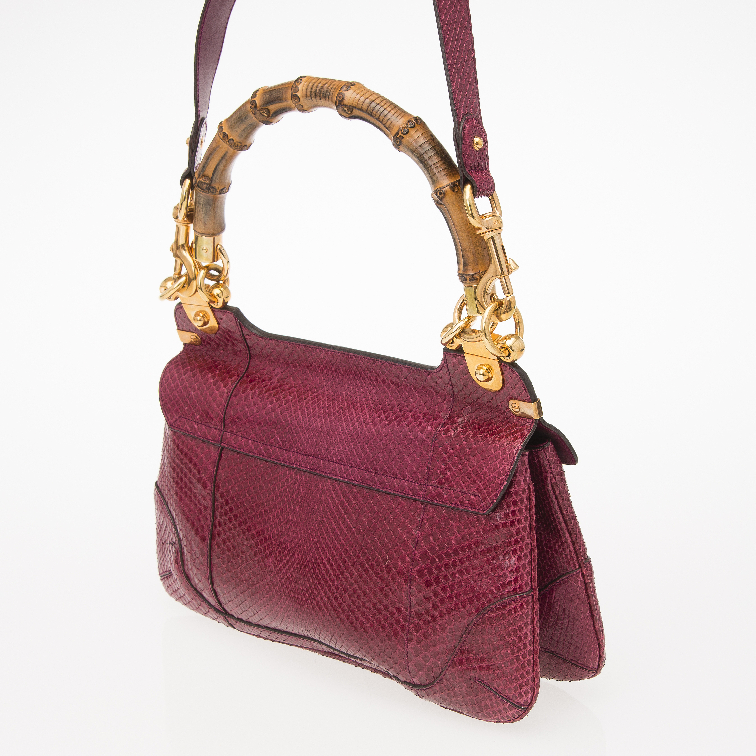 GUCCI, Bamboo Python Top Handle, VÄSKA. - Bukowskis