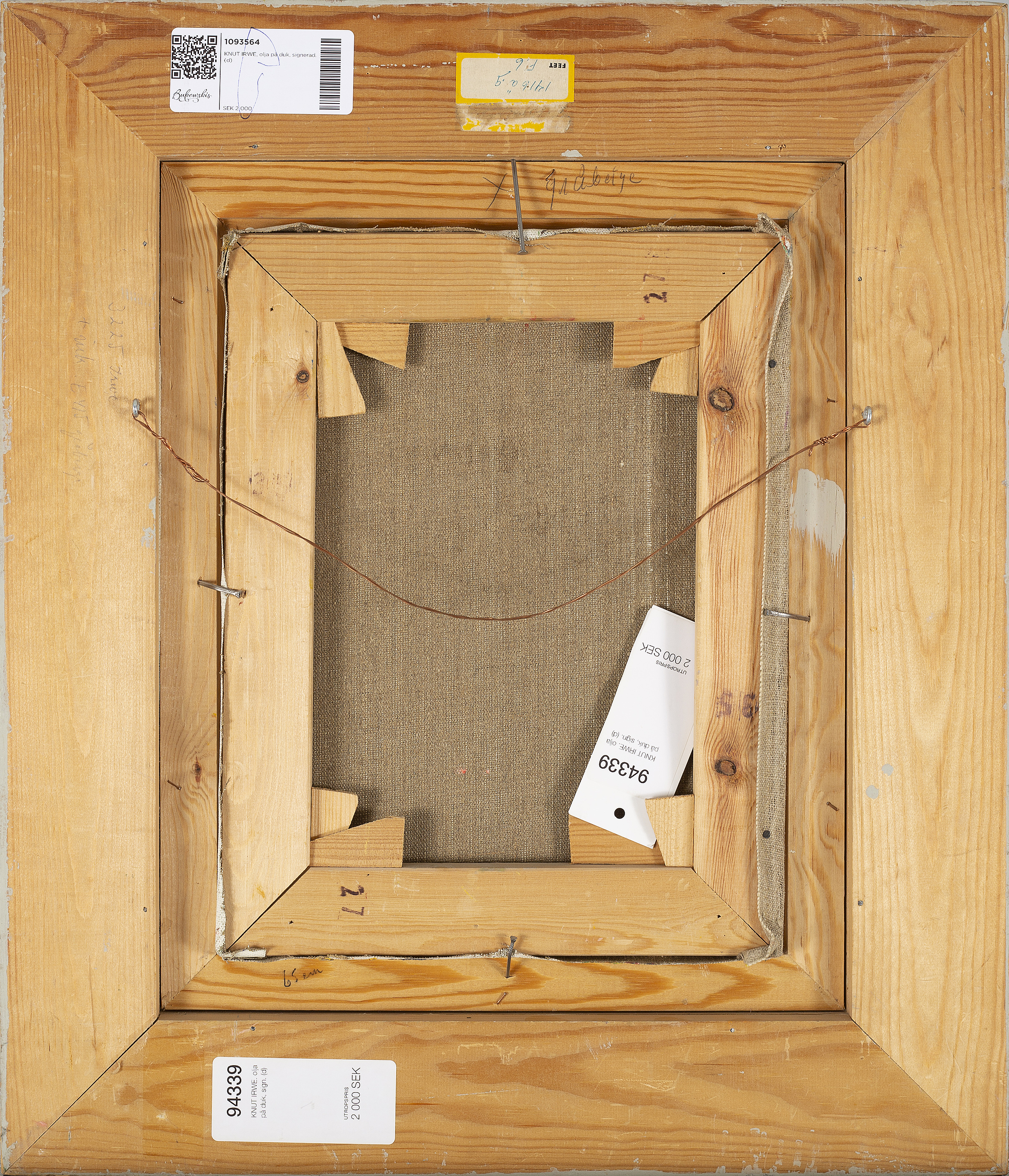 KNUT IRWE, oil on canvas, signed. - Bukowskis