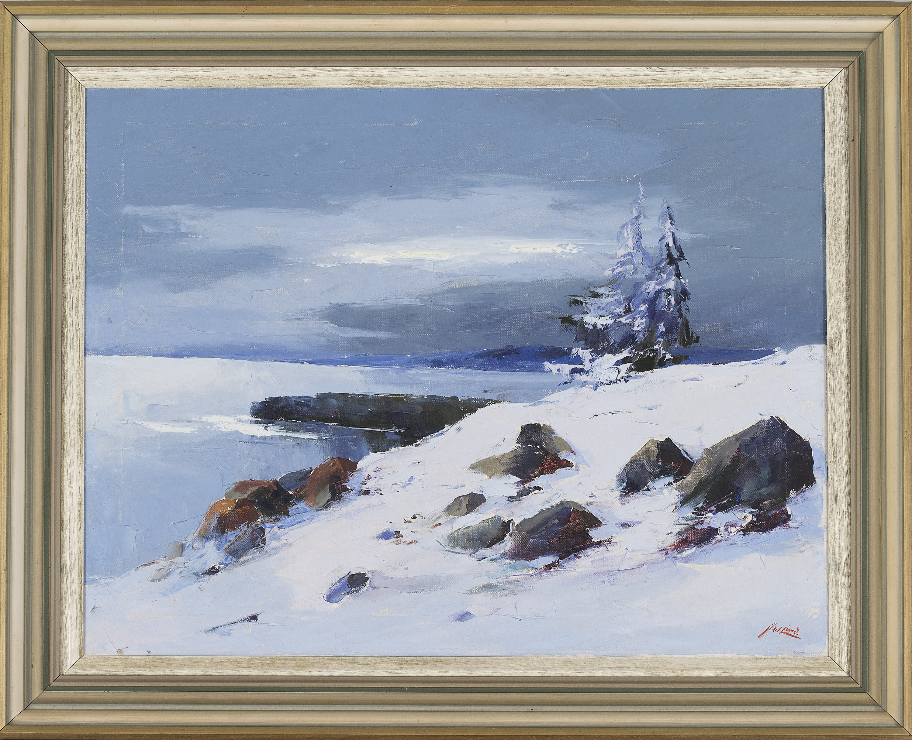 AXEL LIND, oil on canvas, signed. - Bukowskis