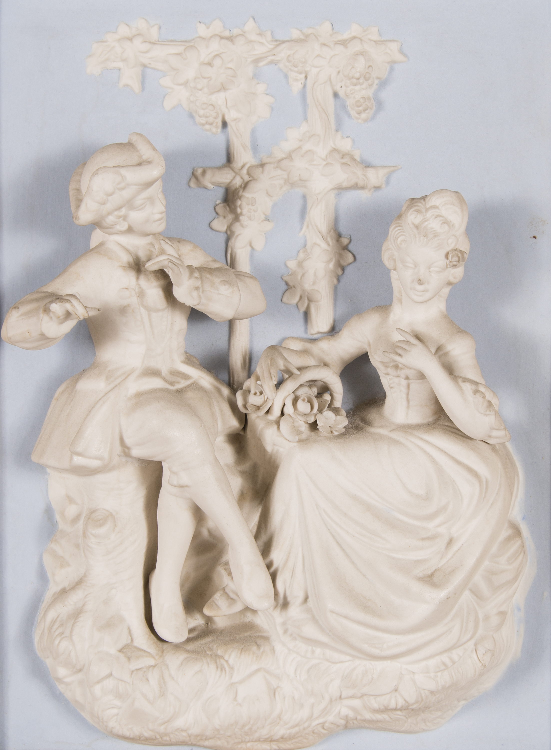 Two bisque porcelain reliefs / wall plaques, Alt Meissen Art, Dresden ...